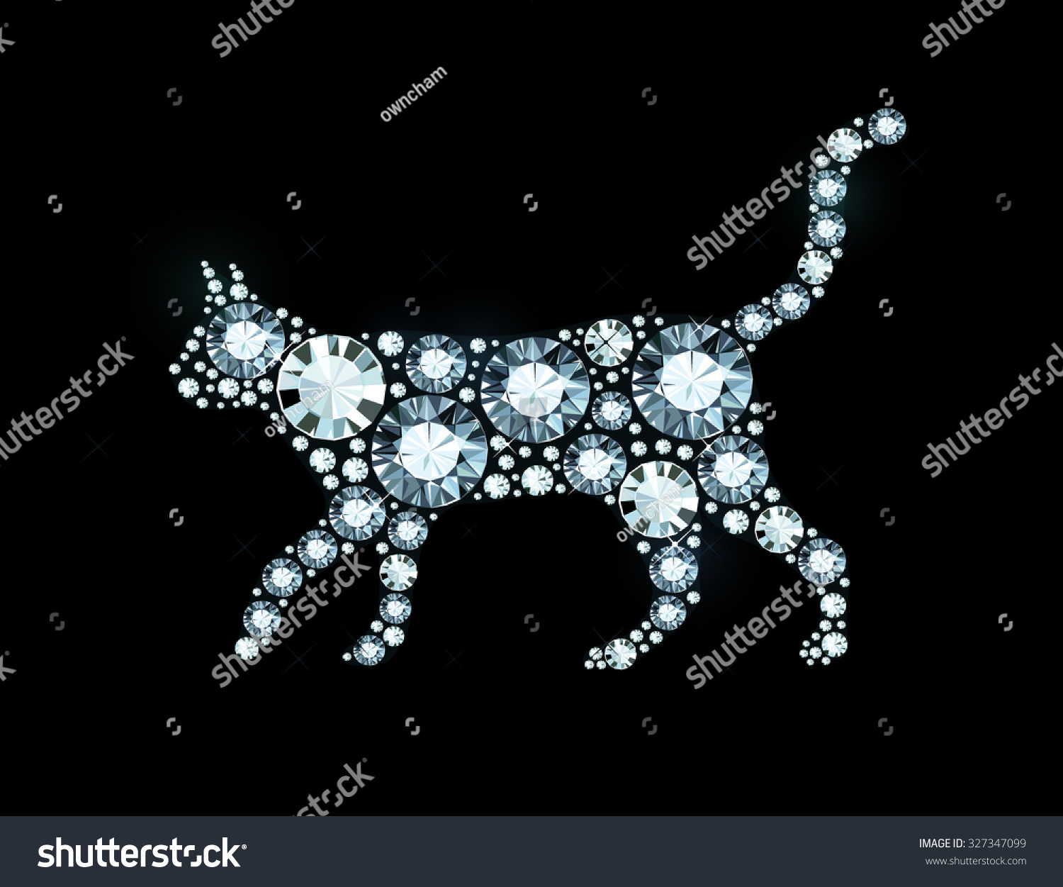 Diamond Cat Stock Vector (Royalty Free) 327347099 | Shutterstock