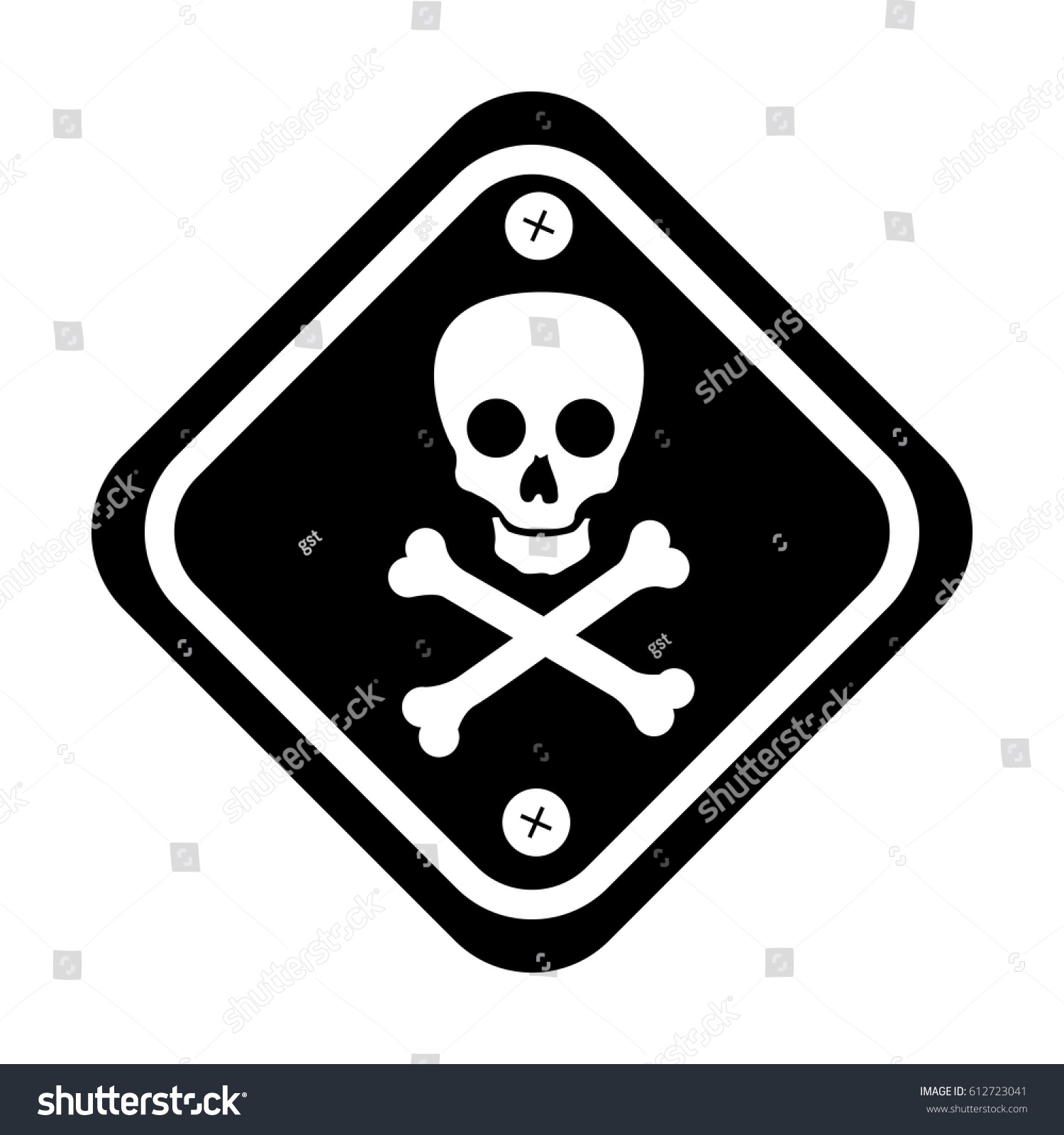 Diamond Caution Sign Icon Stock Vector (Royalty Free) 612723041
