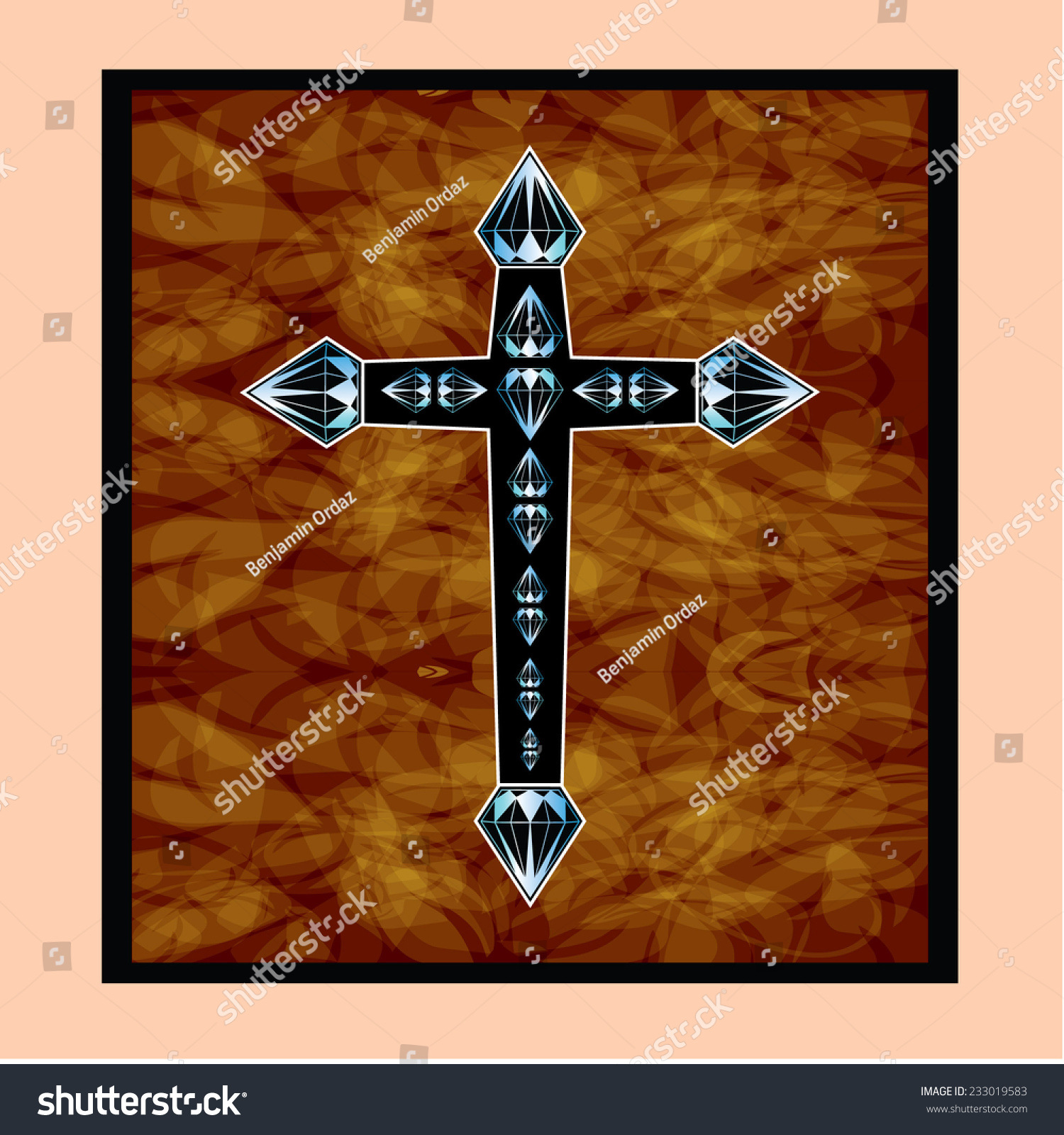 Diamond Cross Design Stock Vector (Royalty Free) 233019583