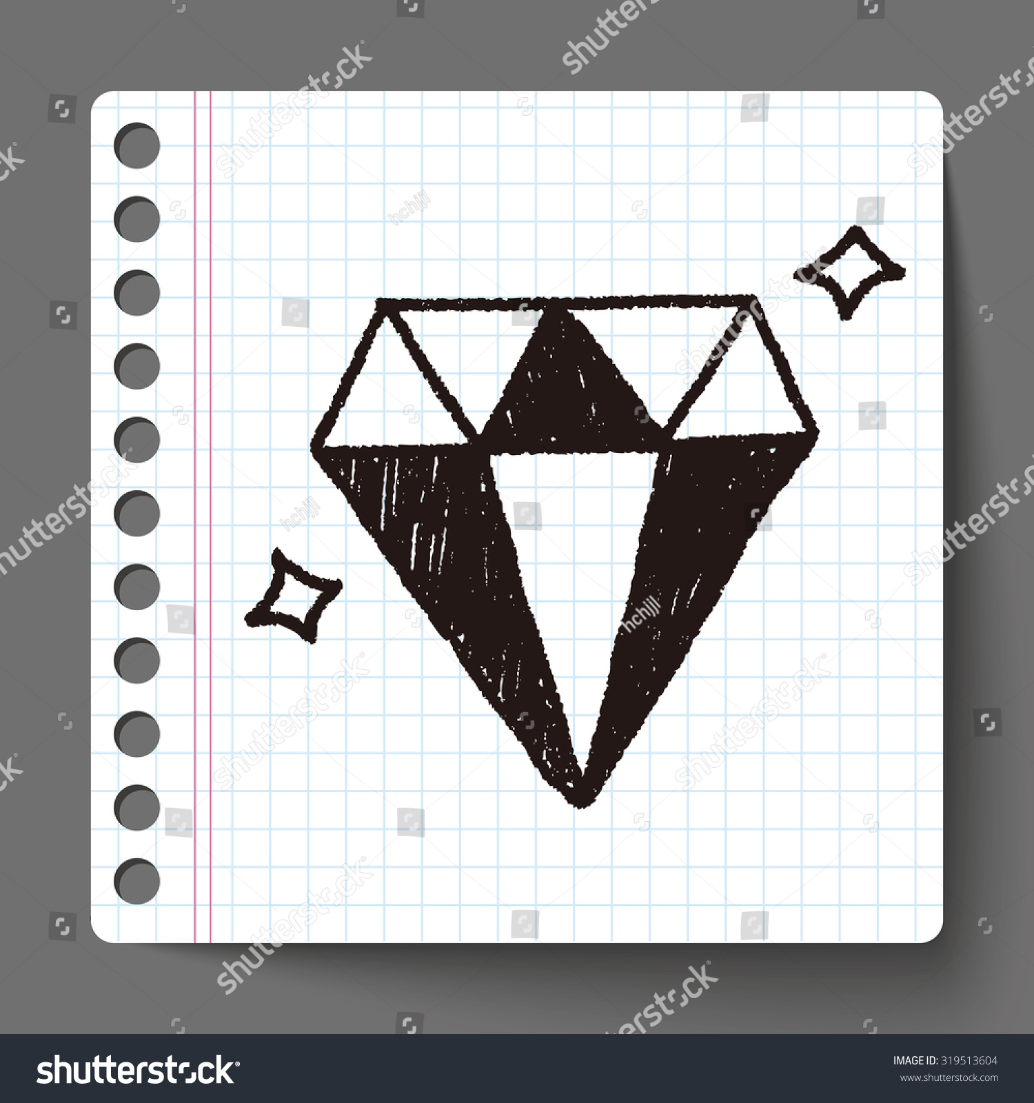 Diamond Doodle Drawing Stock Vector (Royalty Free) 319513604 | Shutterstock