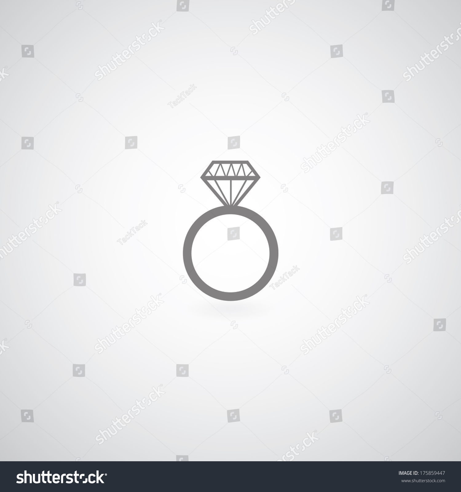 Diamond Engagement Ring Vector Symbol - 175859447 : Shutterstock