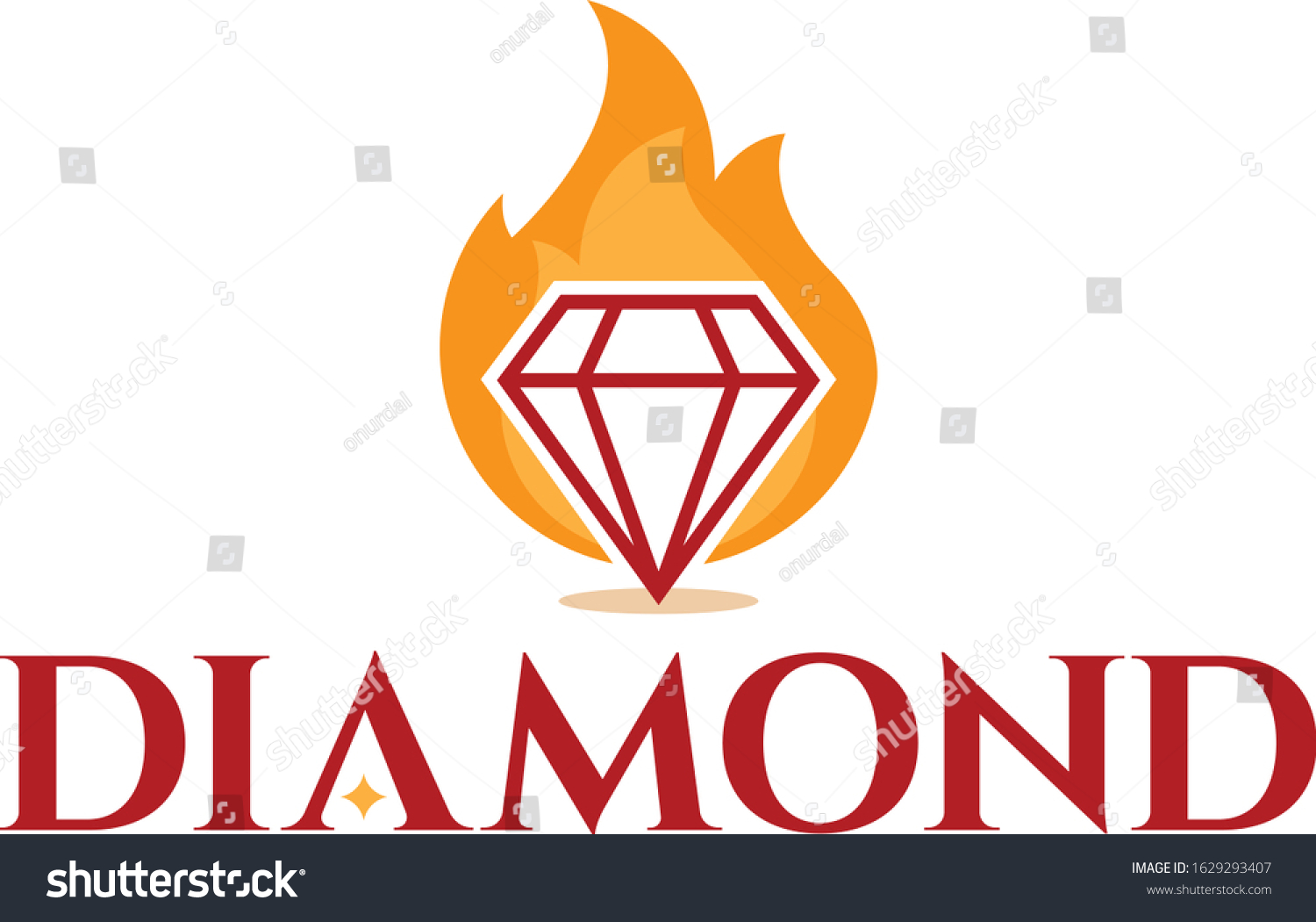 Diamond Fire Logo Design Concept Stock Vector (Royalty Free) 1629293407 ...