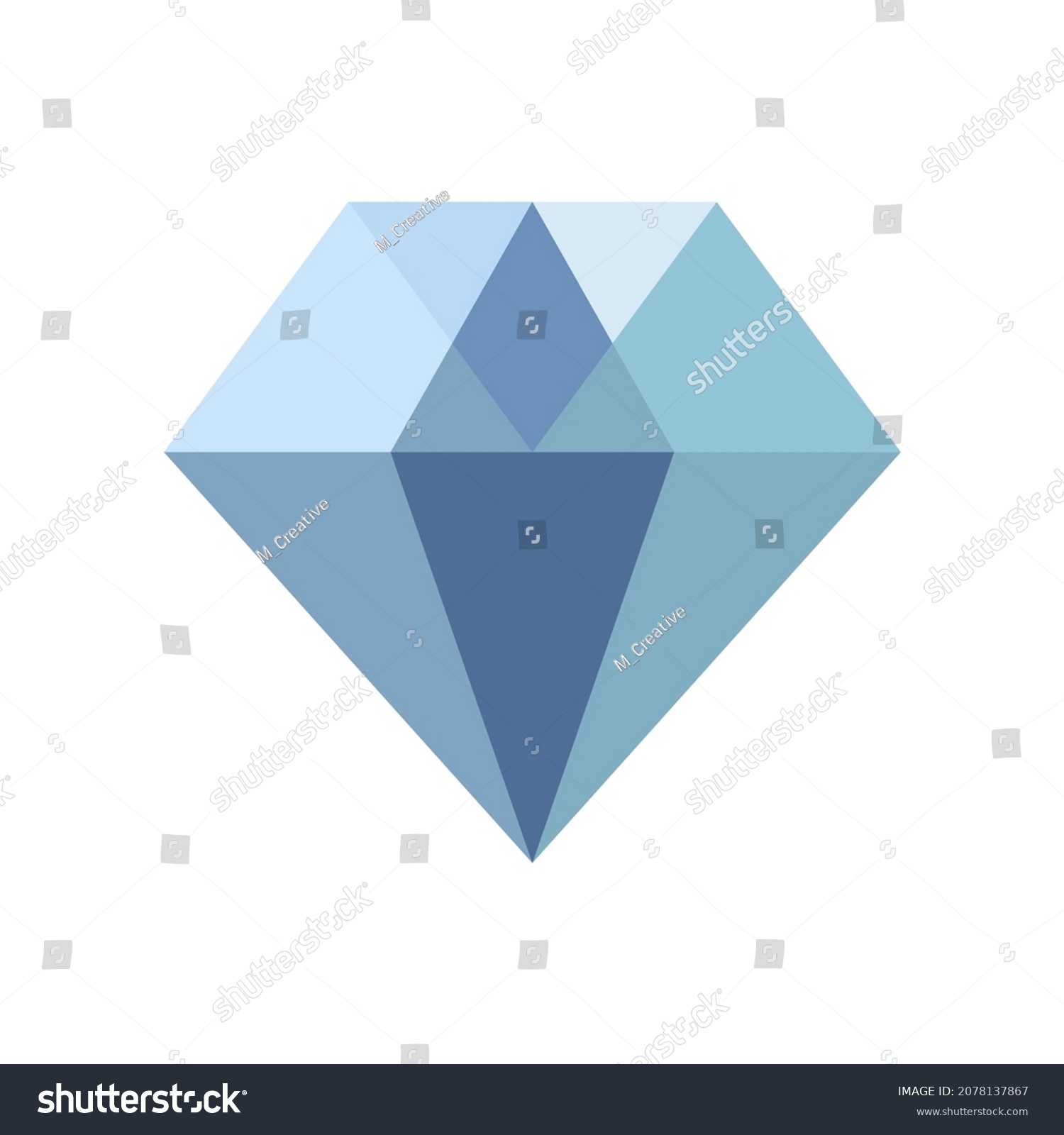 Diamond Flat Clipart Vector Illustration Stock Vector (Royalty Free ...