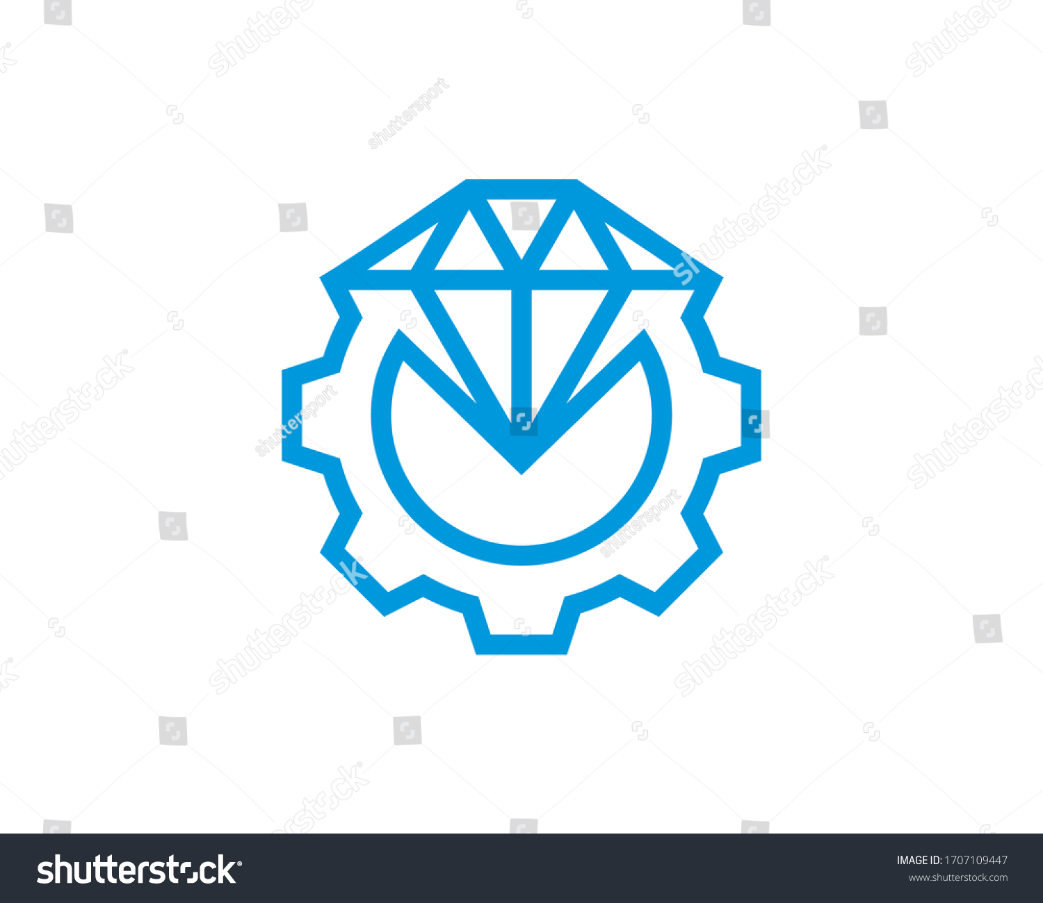 Diamond Gear Logo Design Vector Template: เวกเตอร์สต็อก (ปลอดค่า ...