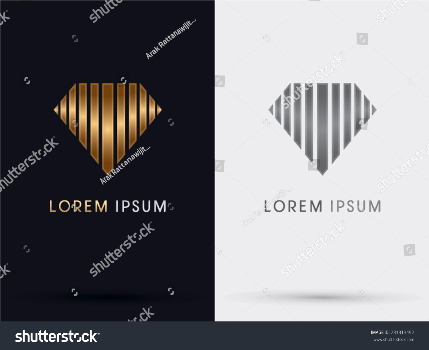 Diamond Gold Abstract Logovector Stock Vector (Royalty Free) 231313492 ...