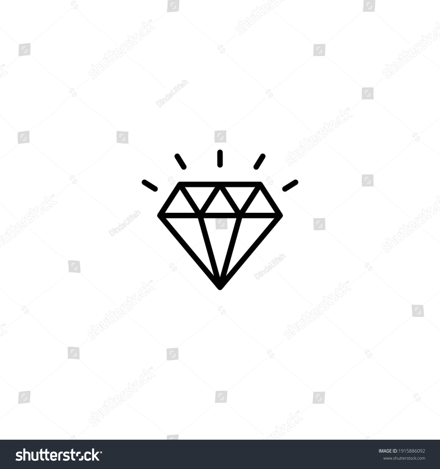 Diamond Icon Vector Web Computer Mobile Stock Vector (Royalty Free ...