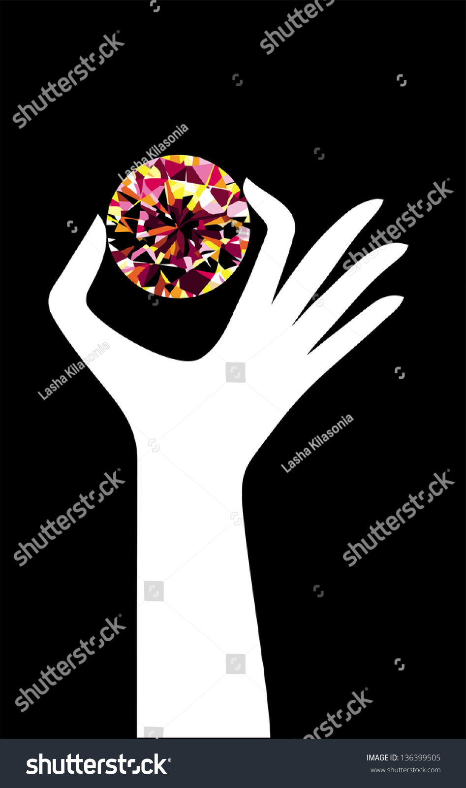 Diamond Hand Stock Vector (Royalty Free) 136399505 | Shutterstock