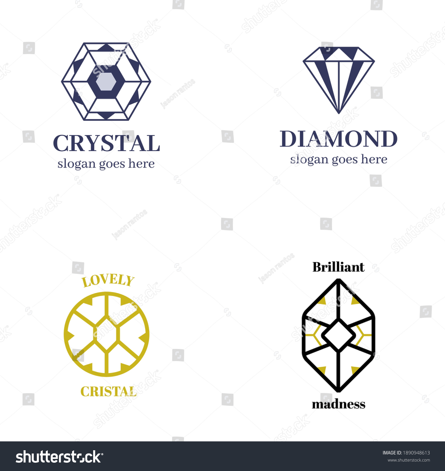 Diamond Logo Design Inspiration Eps Stock Vector (Royalty Free) 1890948613