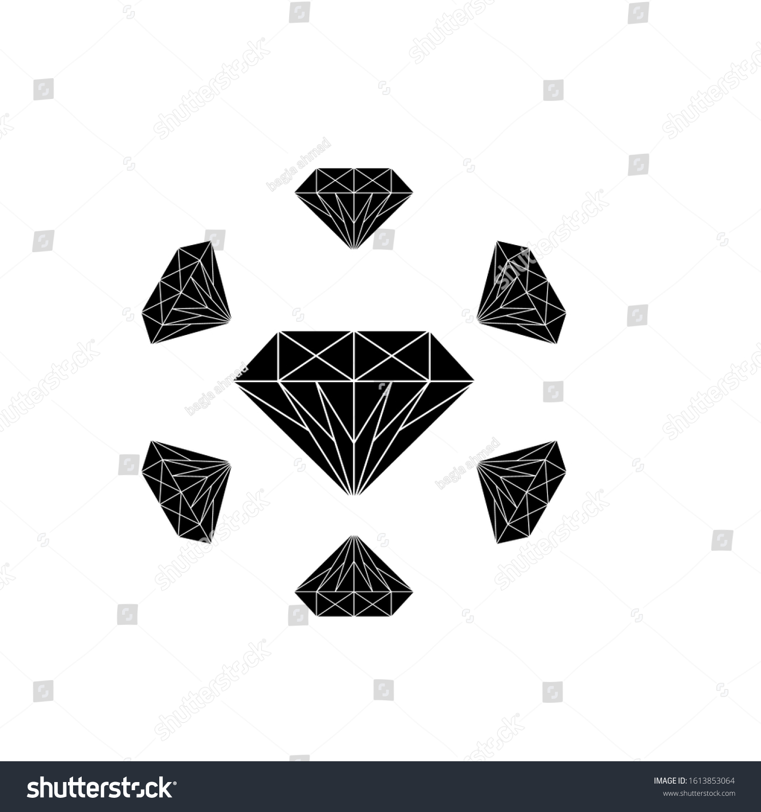 Diamond Logo Design Simple Modern Template Stock Vector (Royalty Free ...