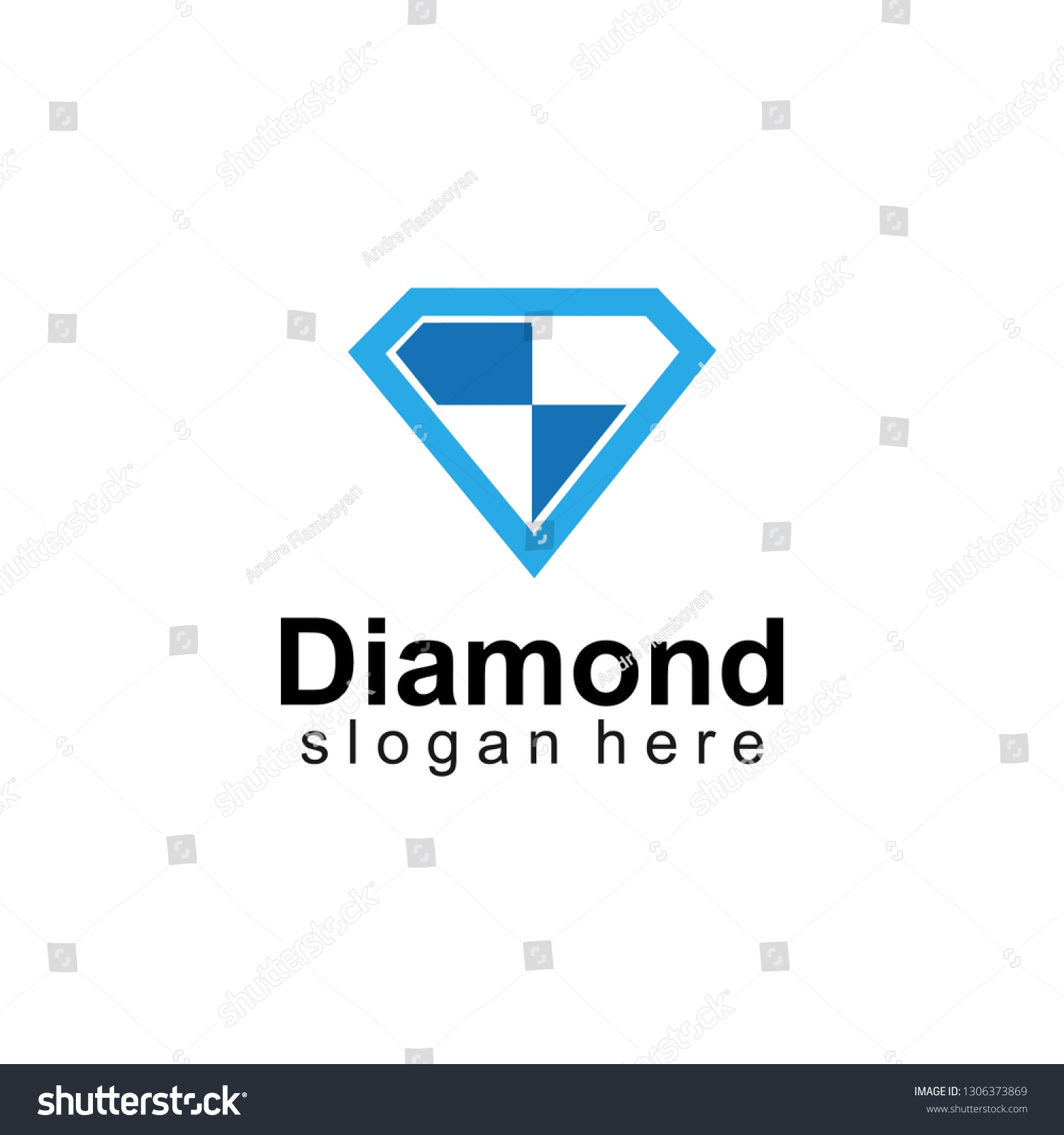 Diamond Logo Template Stock Vector (Royalty Free) 1306373869 | Shutterstock