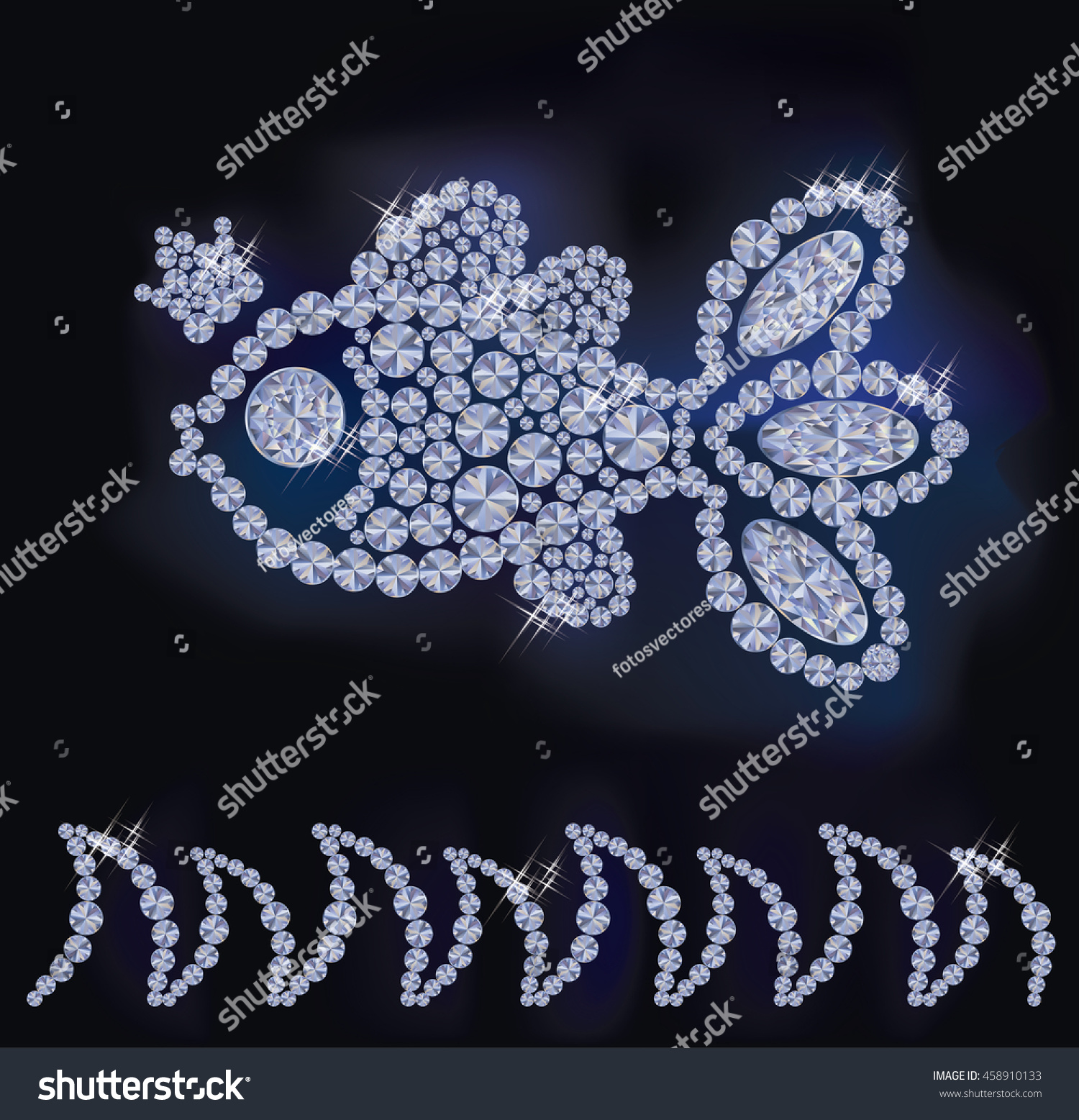 Diamond Magic Fish Wallpaper Vector Illustration: vector de stock ...