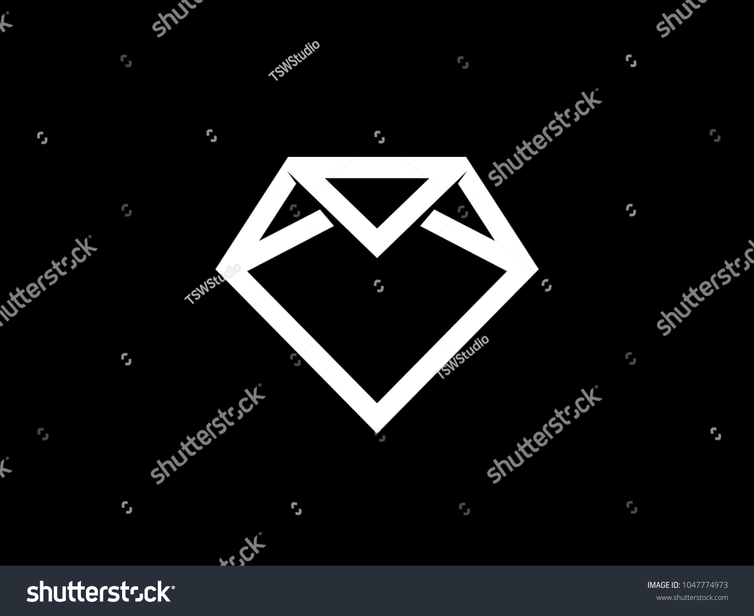 Diamond Message Logo Stock Vector (Royalty Free) 1047774973 | Shutterstock
