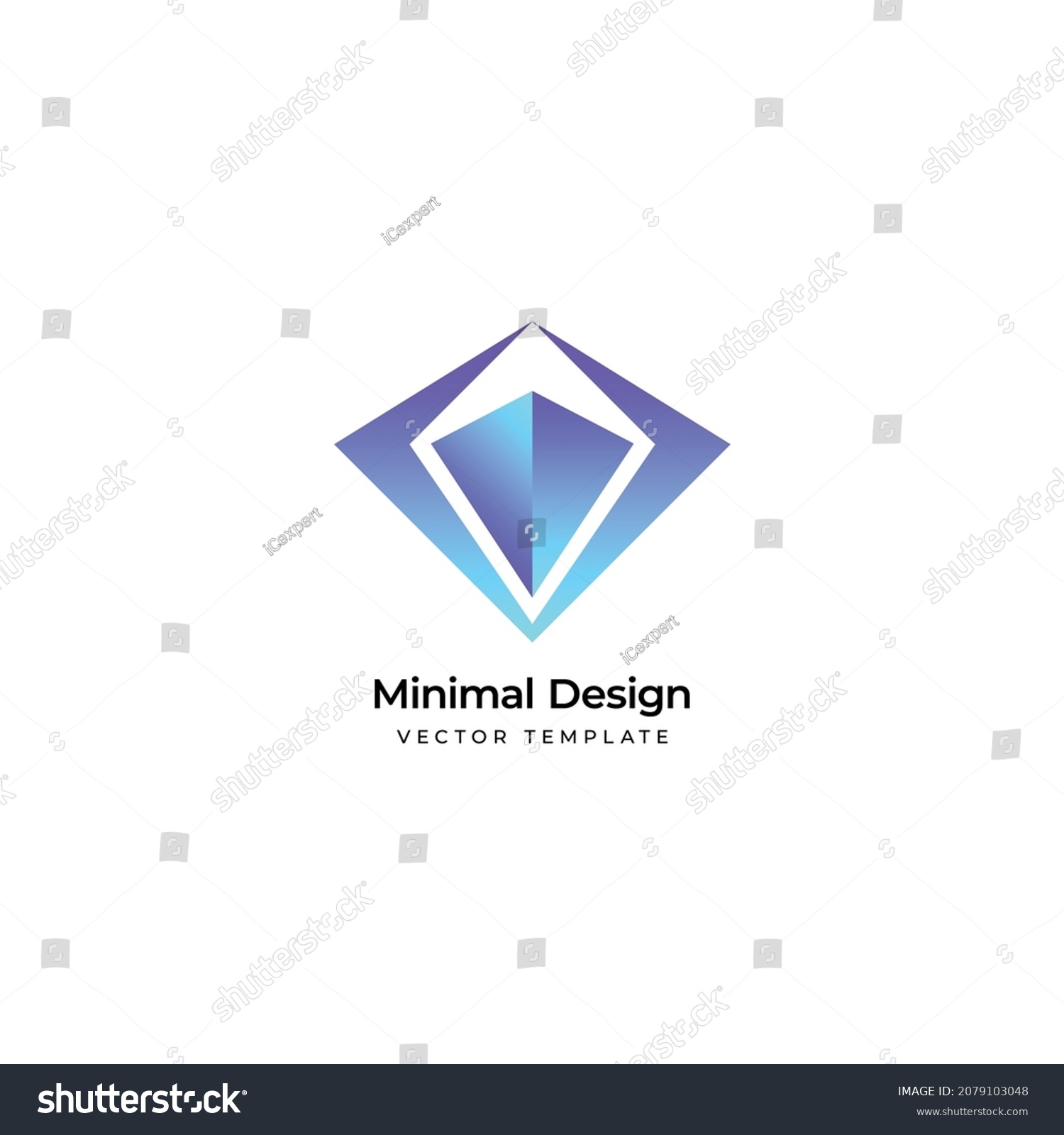 Diamond Minimal Logo Template Vector Illustration Stock Vector (Royalty ...