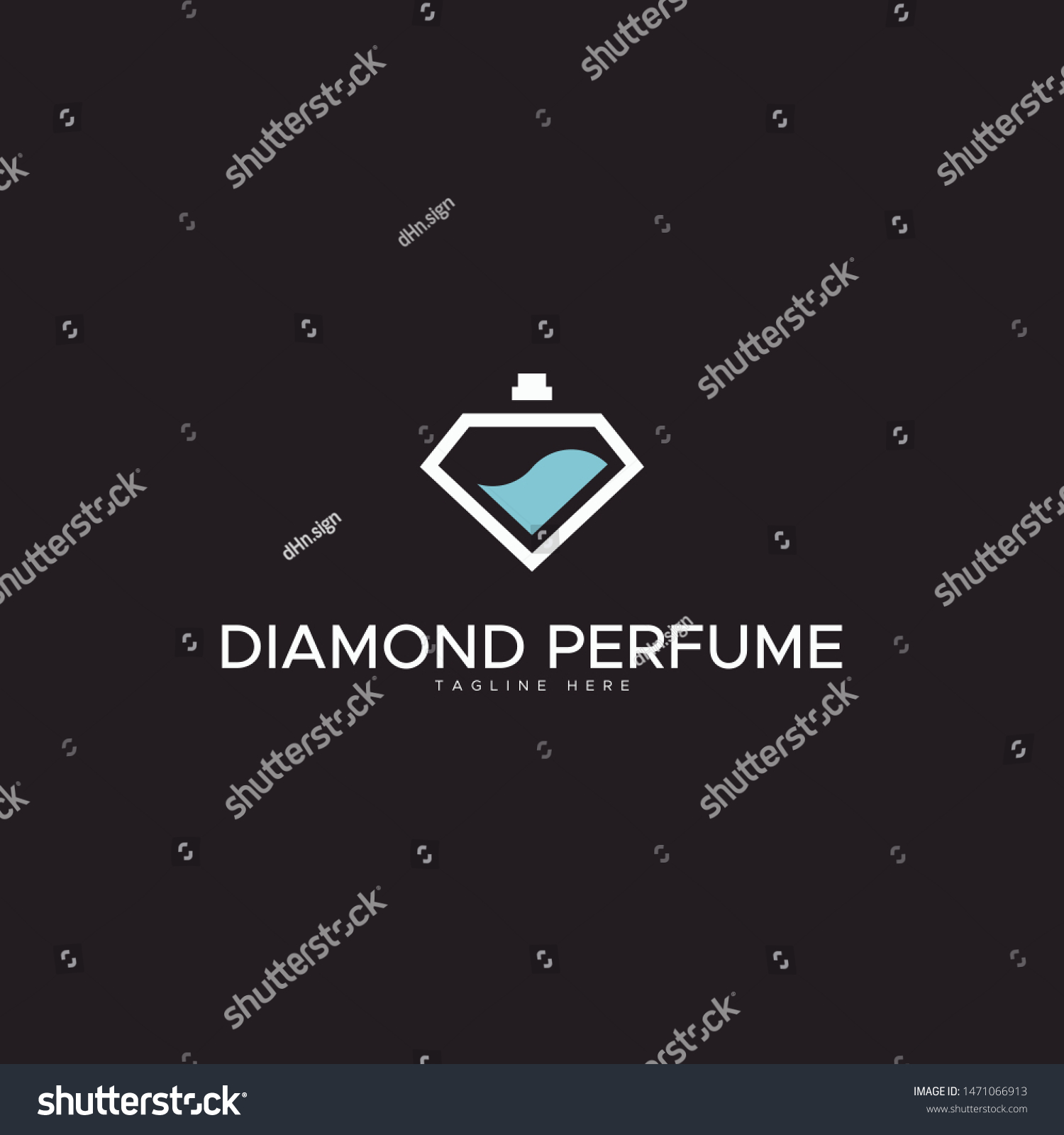 Diamond Perfume Logo Design Unique Stock Vector (Royalty Free) 1471066913