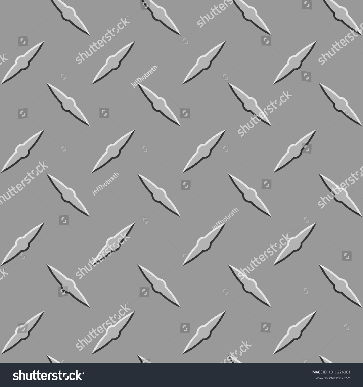 Diamond Plate Seamless Repeating Pattern 3d Stock Vector (Royalty Free ...