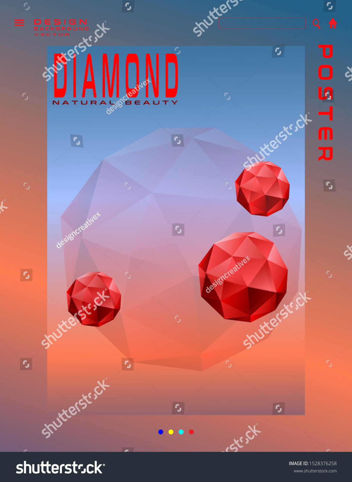 Diamond Poster Vector Background Illustration Stock Vector (Royalty ...