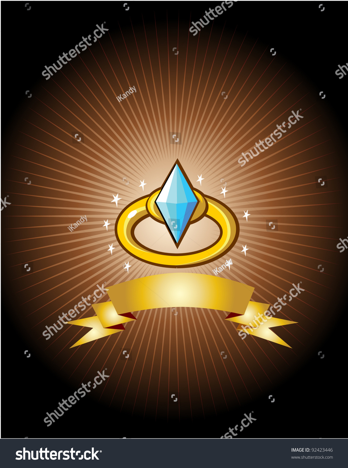 Diamond Ring Banner Stock Vector (Royalty Free) 92423446