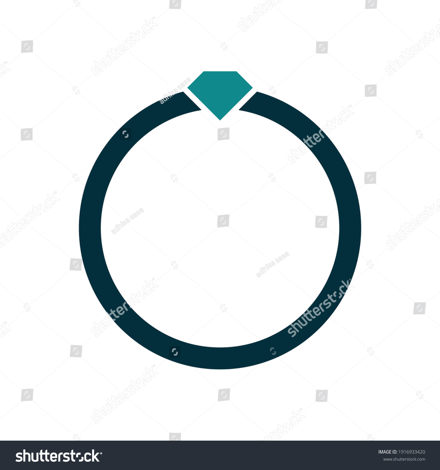 Diamond Ring Logo Design Eps Stock Vector (Royalty Free) 1916933420 ...