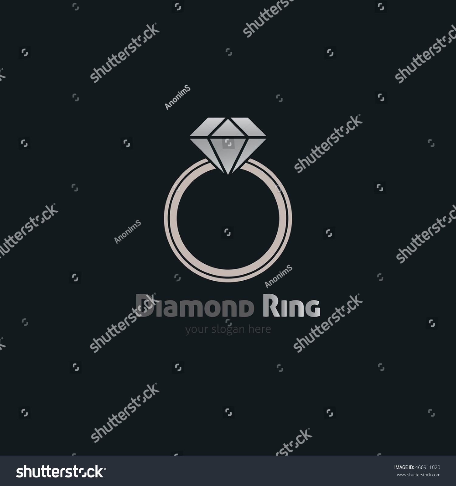 Diamond Ring Logo Design Template Vector: เวกเตอร์สต็อก (ปลอดค่า ...