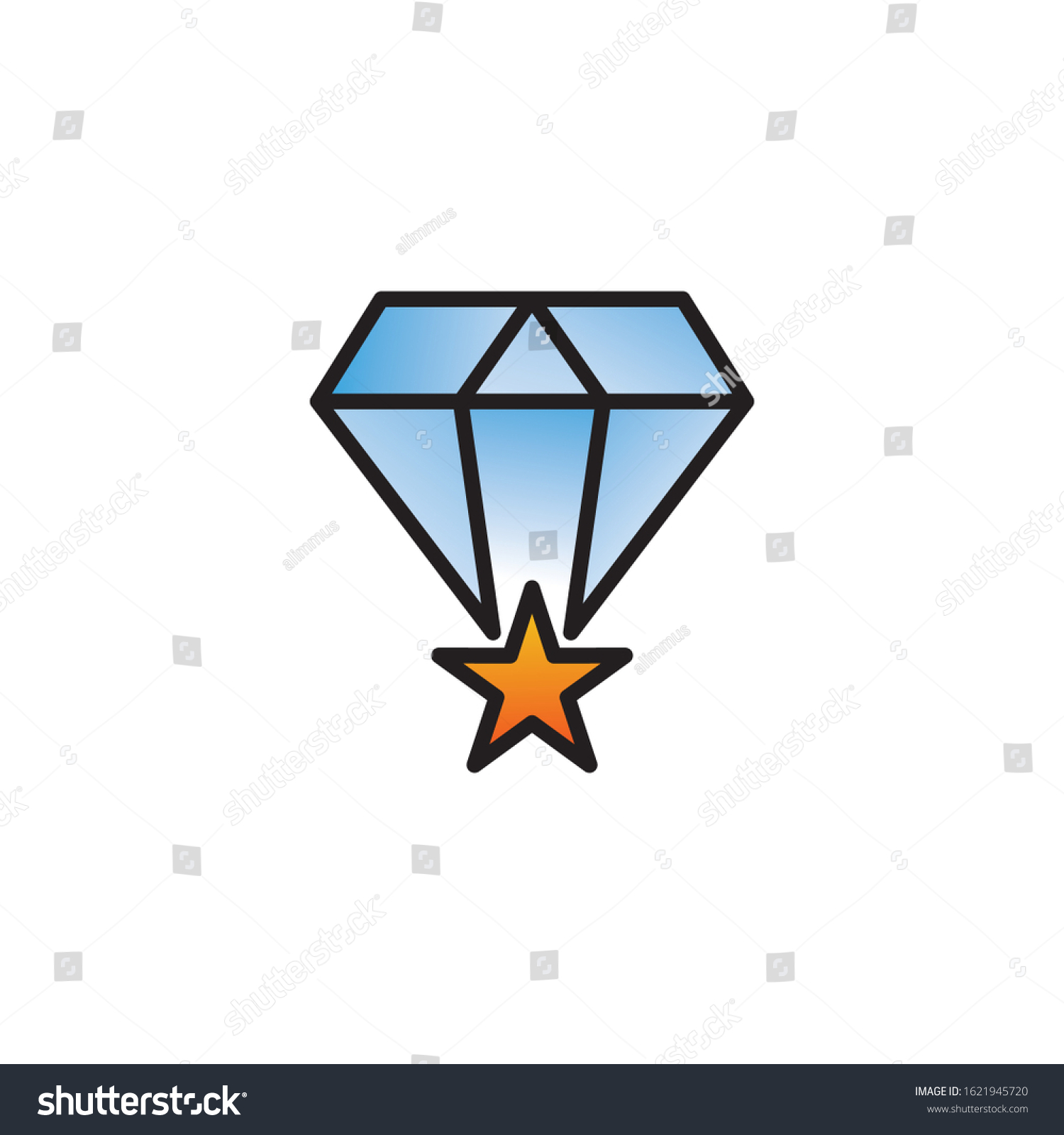 Diamond Star Logo Template Design Stock Vector (Royalty Free ...