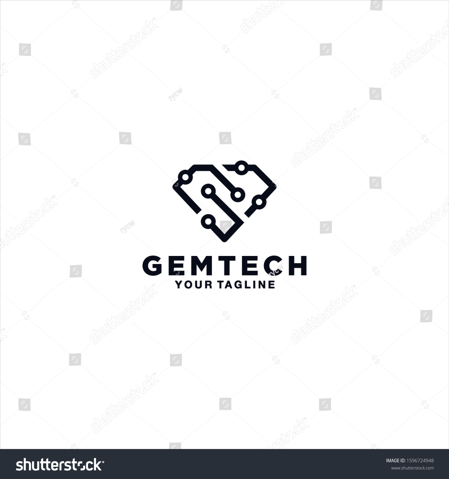 Diamond Technology Logo Design Template Stock Vector (Royalty Free ...
