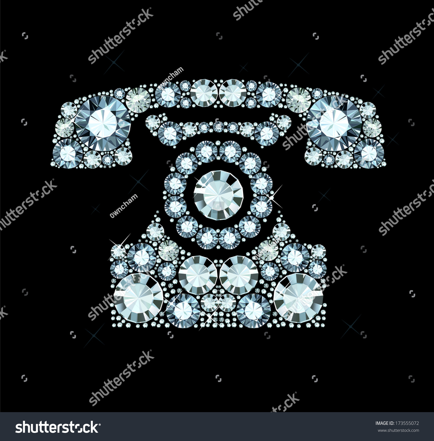 Diamond Telephone Stock Vector (Royalty Free) 173555072 | Shutterstock