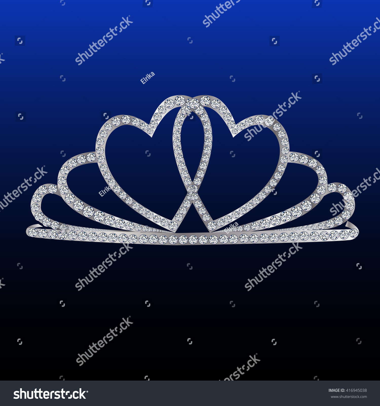 Diamond Tiara Vector Illustration Stock Vector (Royalty Free) 416945038 ...