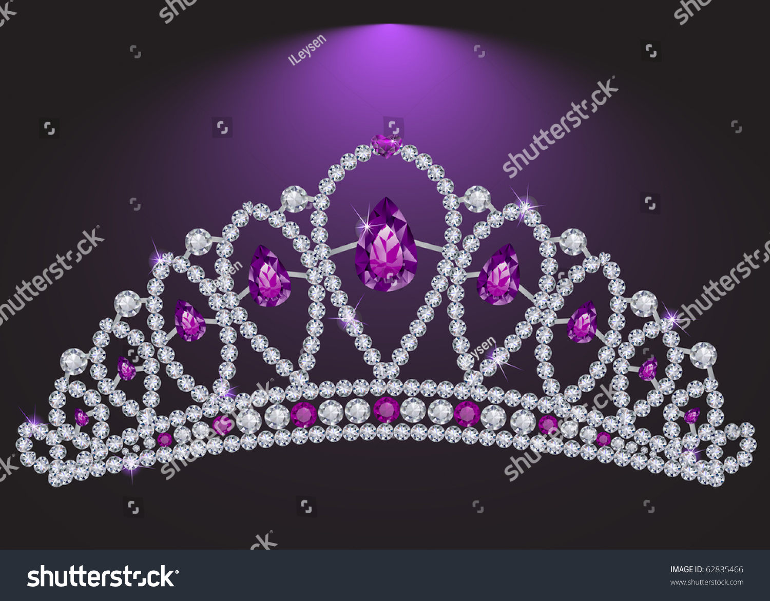 Diamond Tiara Vector Illustration Stock Vector (Royalty Free) 62835466 ...