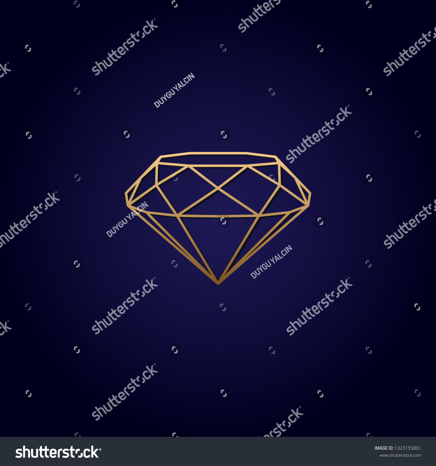 Diamond Vector Illustration Stock Vector (Royalty Free) 1323155801 ...
