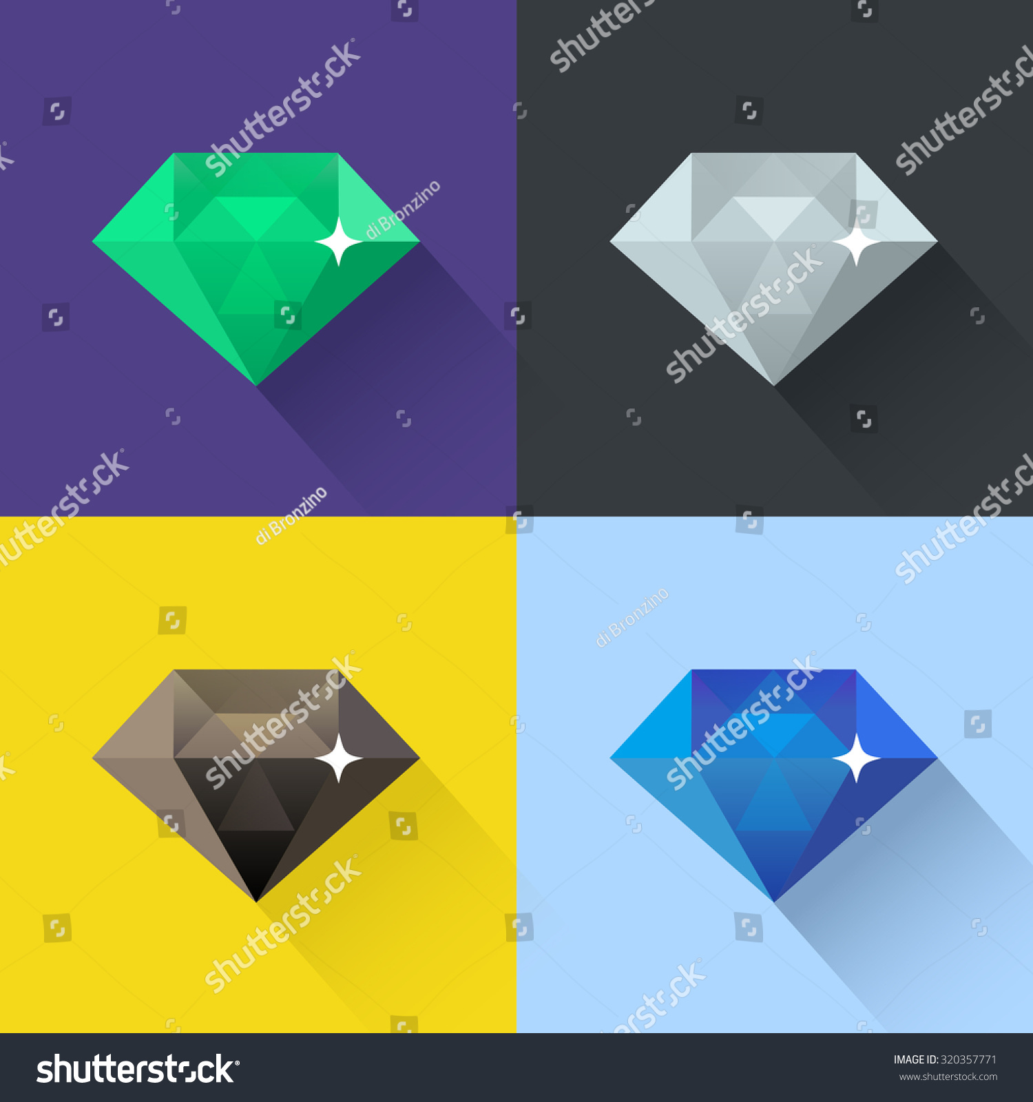 Diamond Vector Illustration Flat Design Stock Vector (Royalty Free ...
