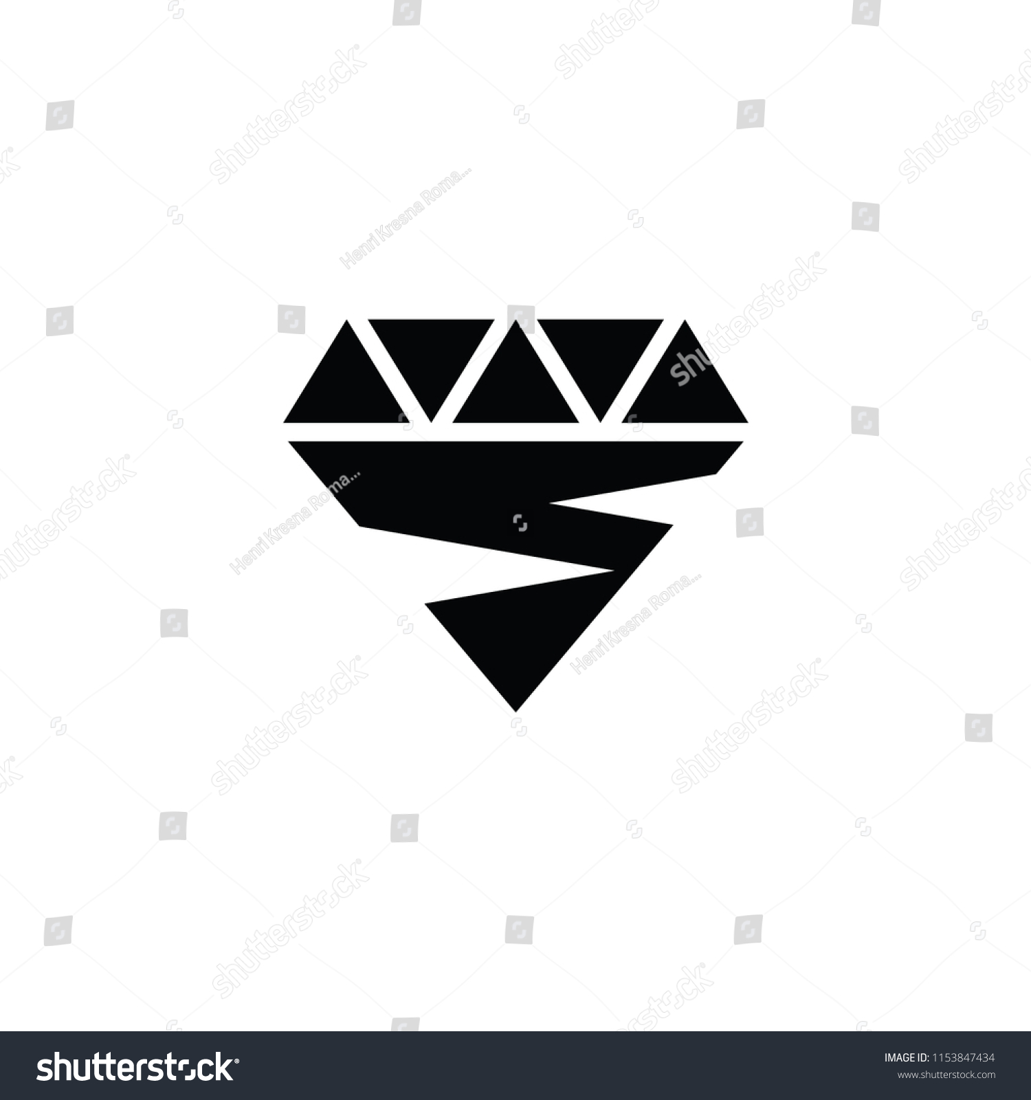 Diamond Vector Logo Abstract Diamond Vector: vector de stock (libre de ...