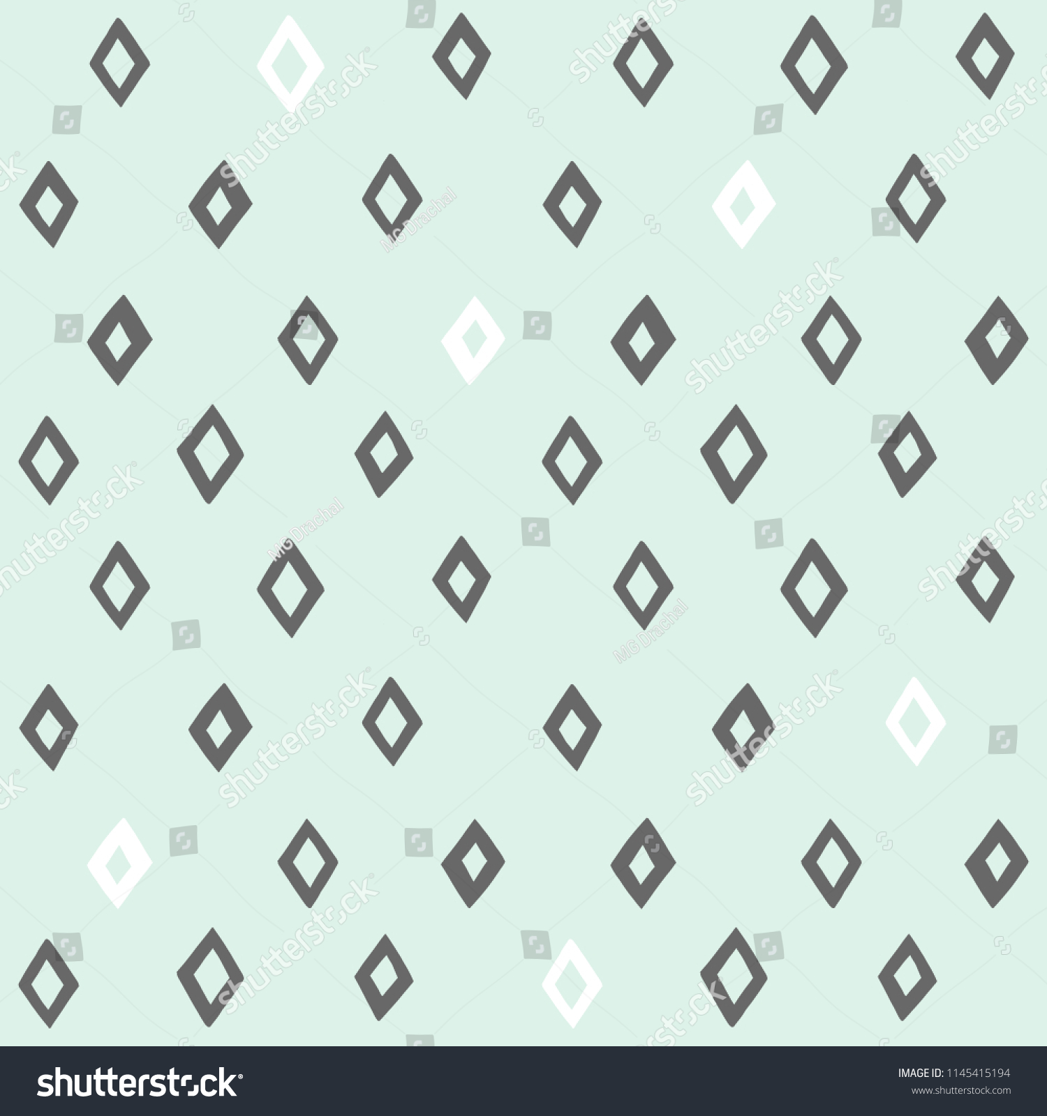 Diamond Vector Pattern Hand Drawn Simple Stock Vector (Royalty Free ...