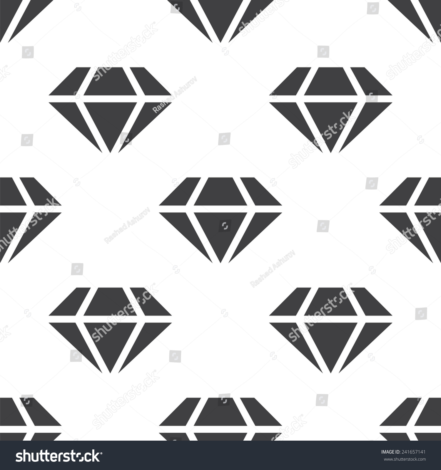 Diamond Vector Seamless Pattern Editable Can Stock Vector (Royalty Free ...