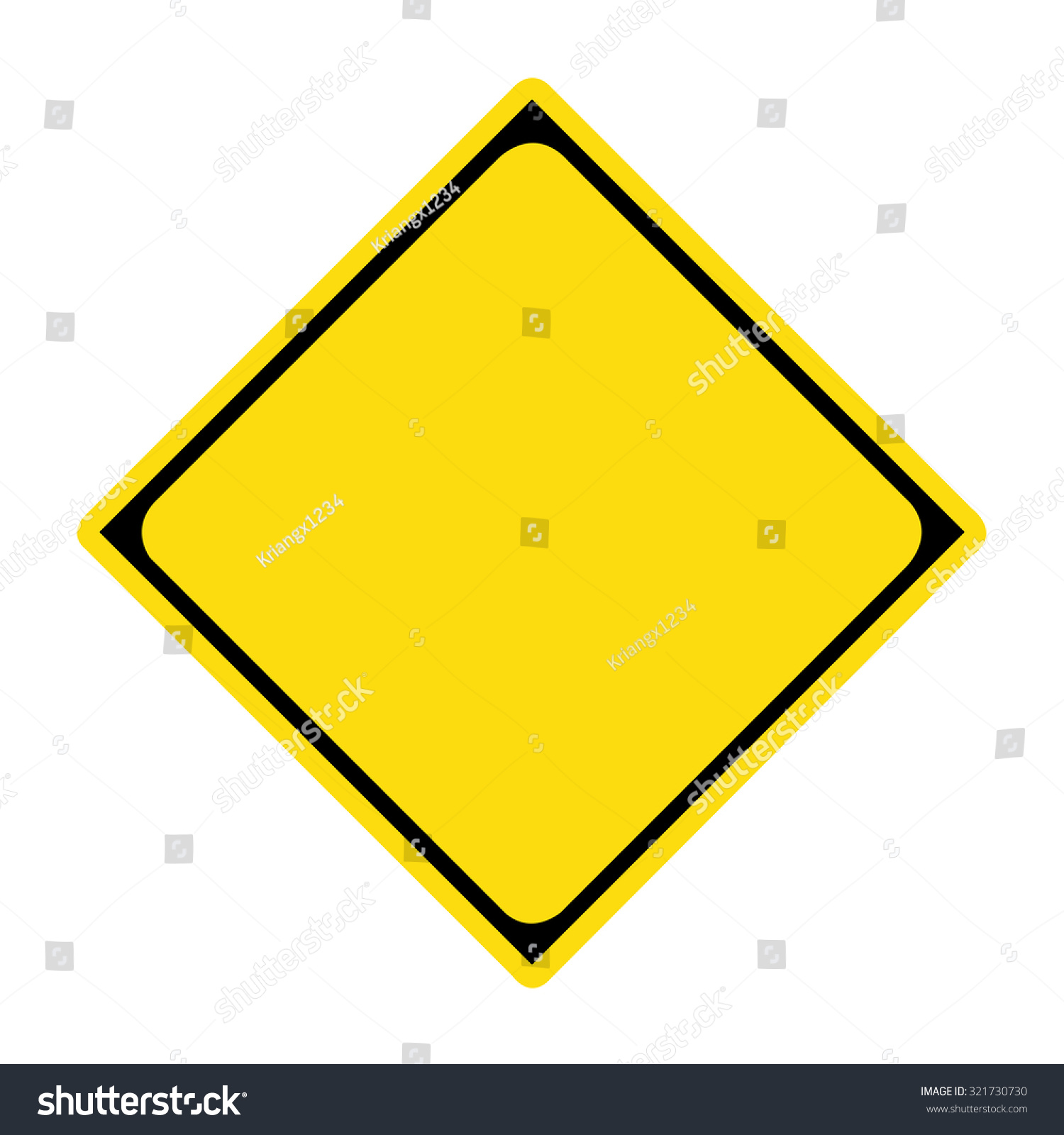 Diamond Yellow Warning Sign: vector de stock (libre de regalías ...