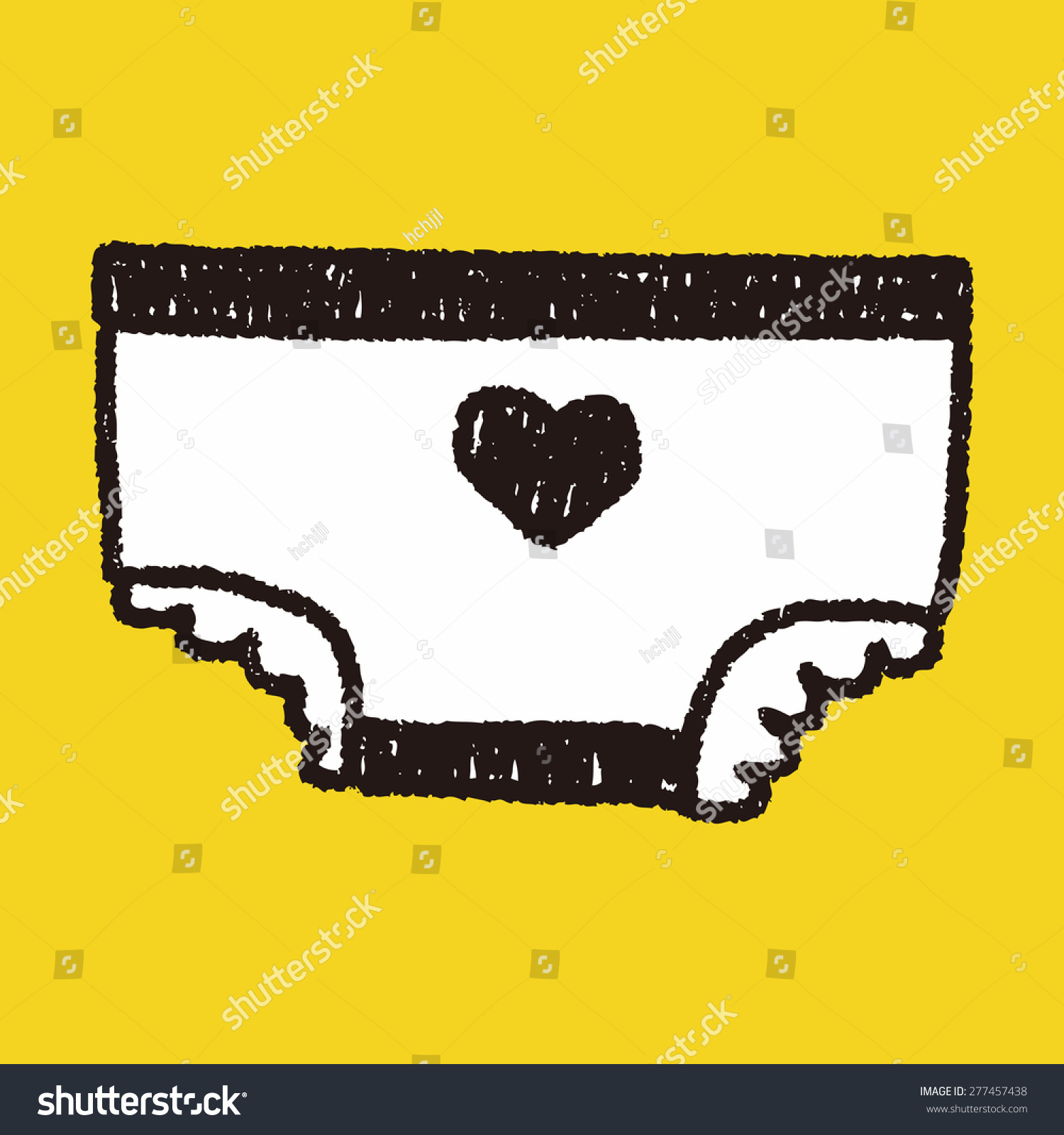 Diaper Doodle Drawing Stock Vector (Royalty Free) 277457438