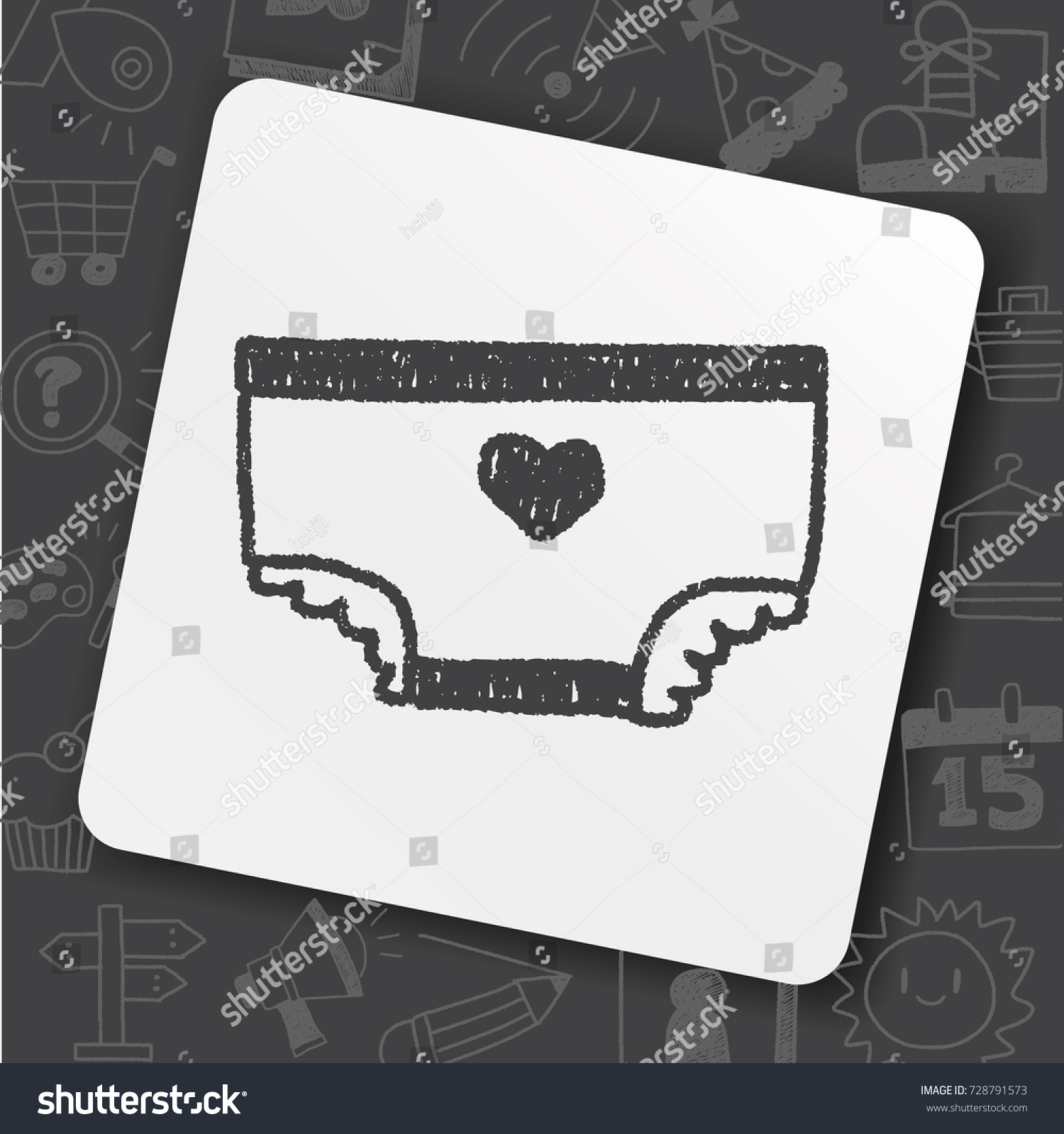 Diaper Doodle Drawing Stock Vector (Royalty Free) 728791573 | Shutterstock