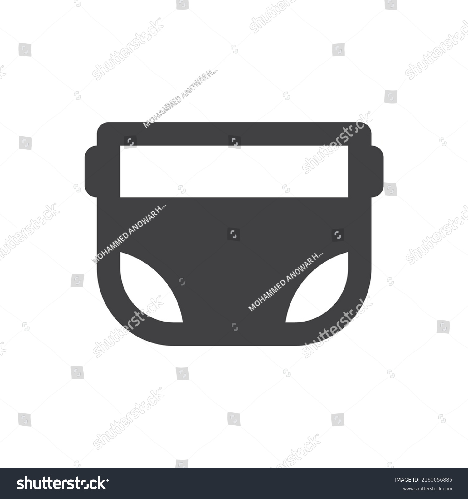 Diaper Icon Pamper Icon Stock Vector (Royalty Free) 2160056885 ...