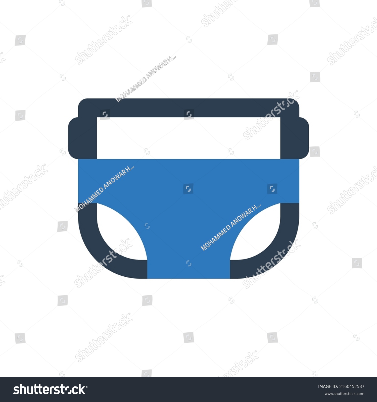 Diaper Icon Pamper Icon Stock Vector (Royalty Free) 2160452587 ...