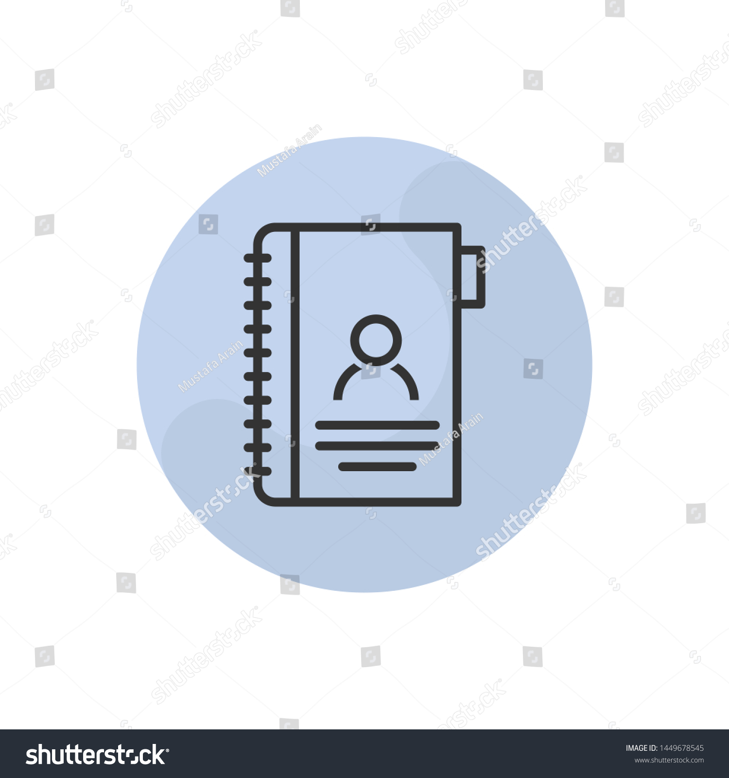 Diary Vector Illustration Outline Sign Stock Vector (Royalty Free ...