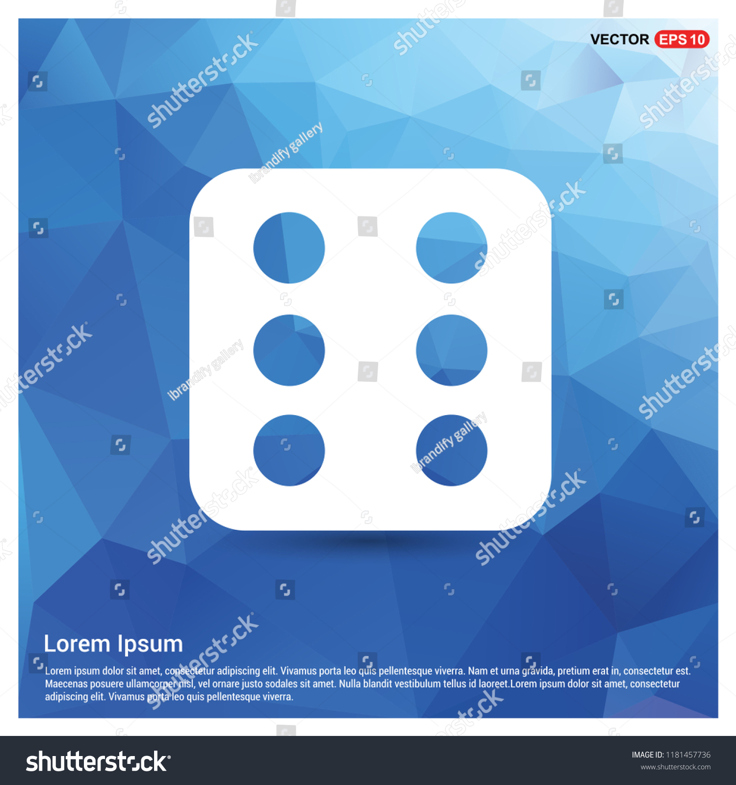 Dice Cube Icon Free Vector Icon Stock Vector (Royalty Free) 1181457736 ...