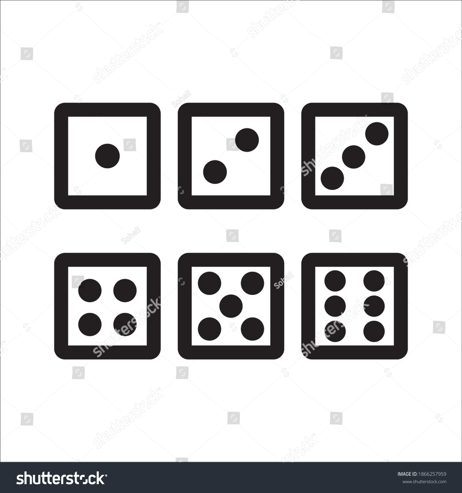 Dice Icon Vector Logo Template Illustration Stock Vector (Royalty Free ...