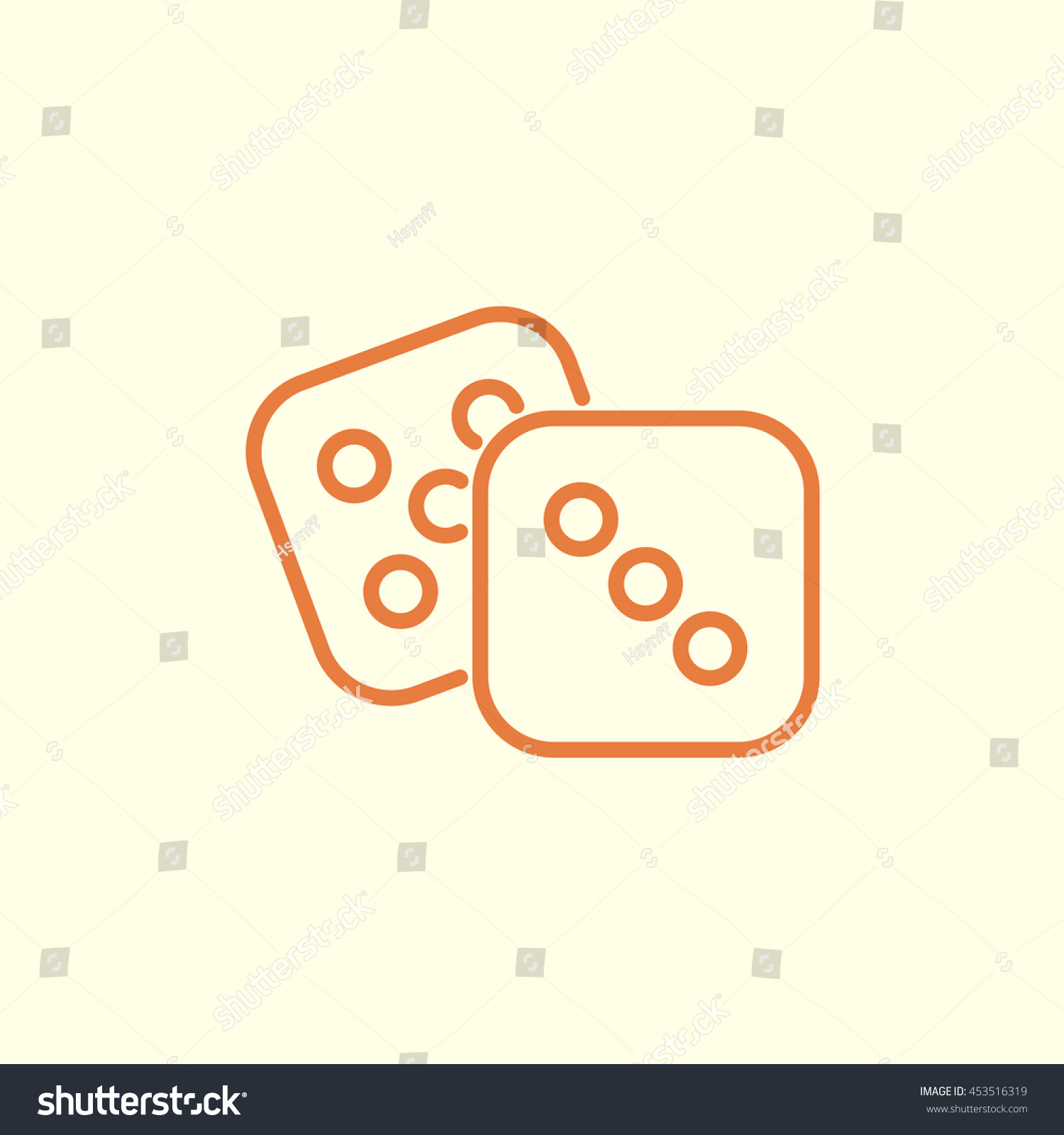 Dice Line Icon Stock Vector (Royalty Free) 453516319 | Shutterstock