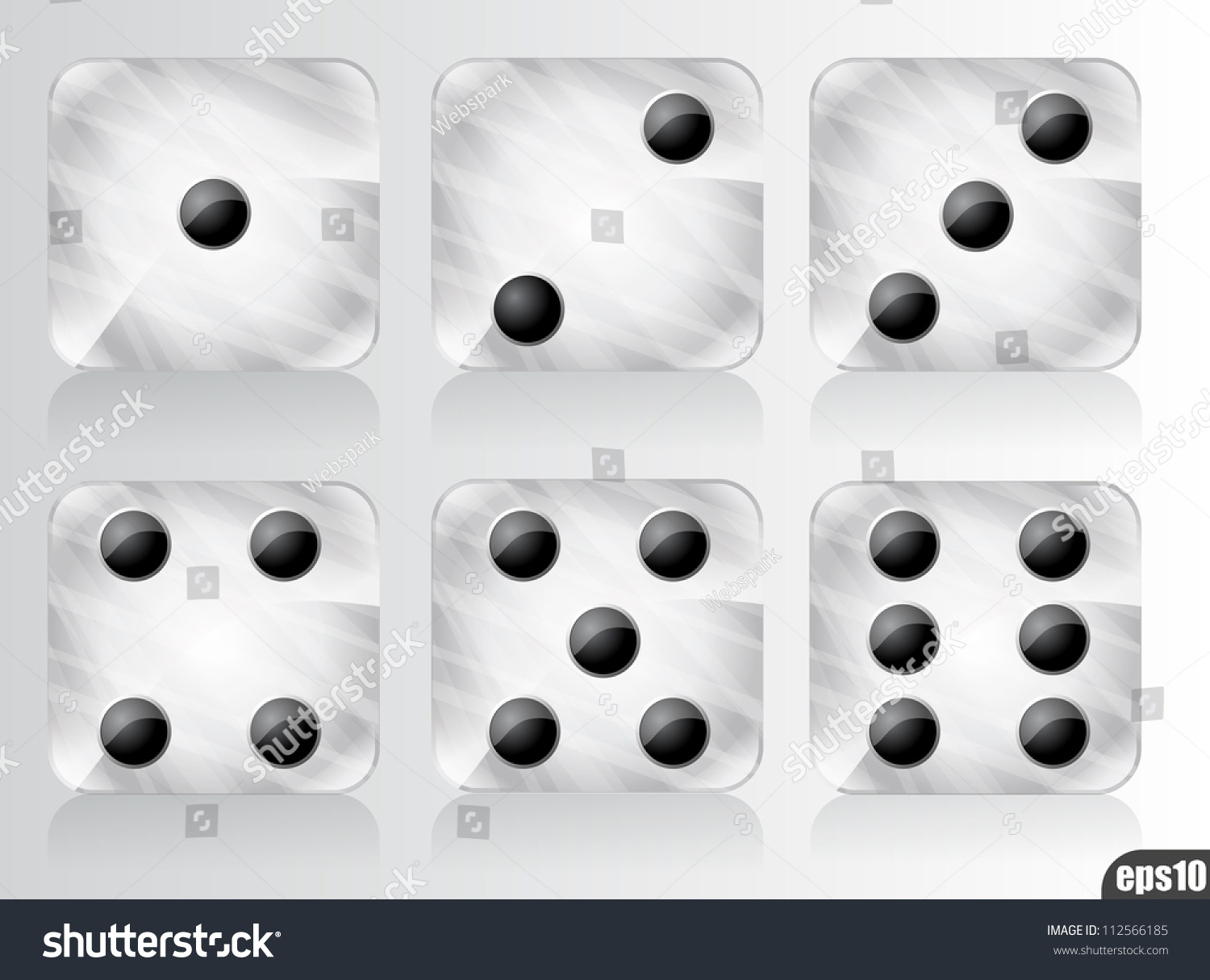 Dice Numbers Faces Set Eps 10 Stock Vector (Royalty Free) 112566185 ...