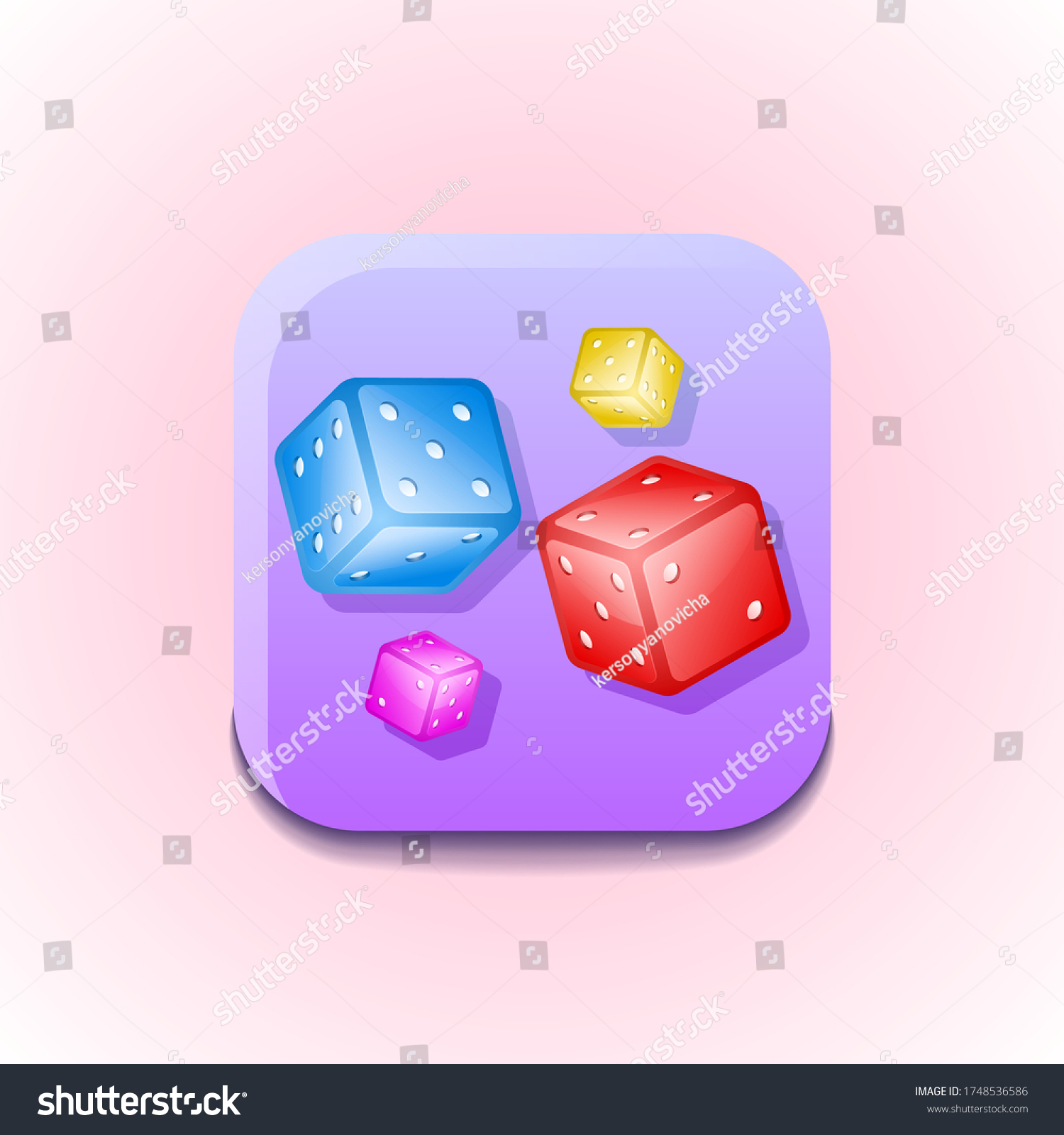 Dice Numbers Logo Vector Icon Symbol Stock Vector (Royalty Free ...