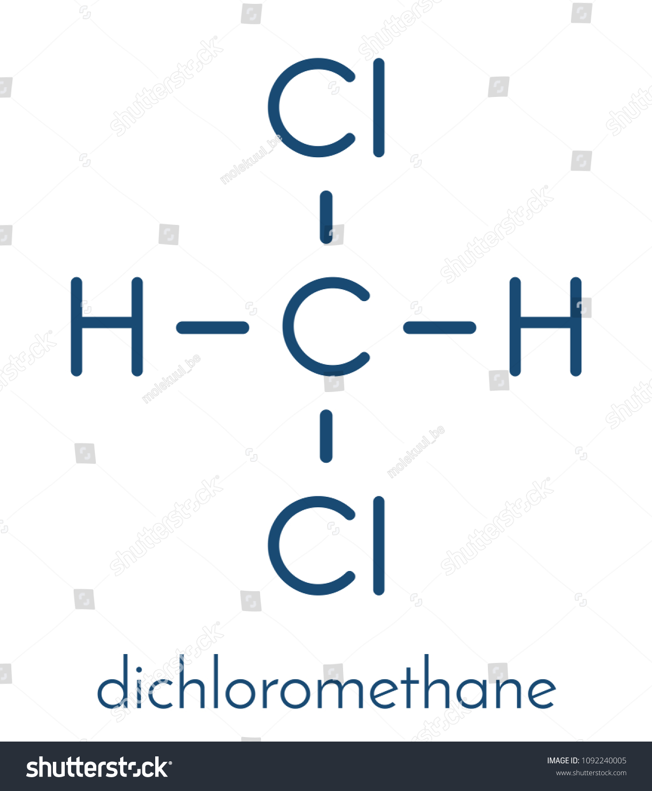 Dichloromethane Dcm Solvent Molecule Skeletal Formula Stock Vector ...