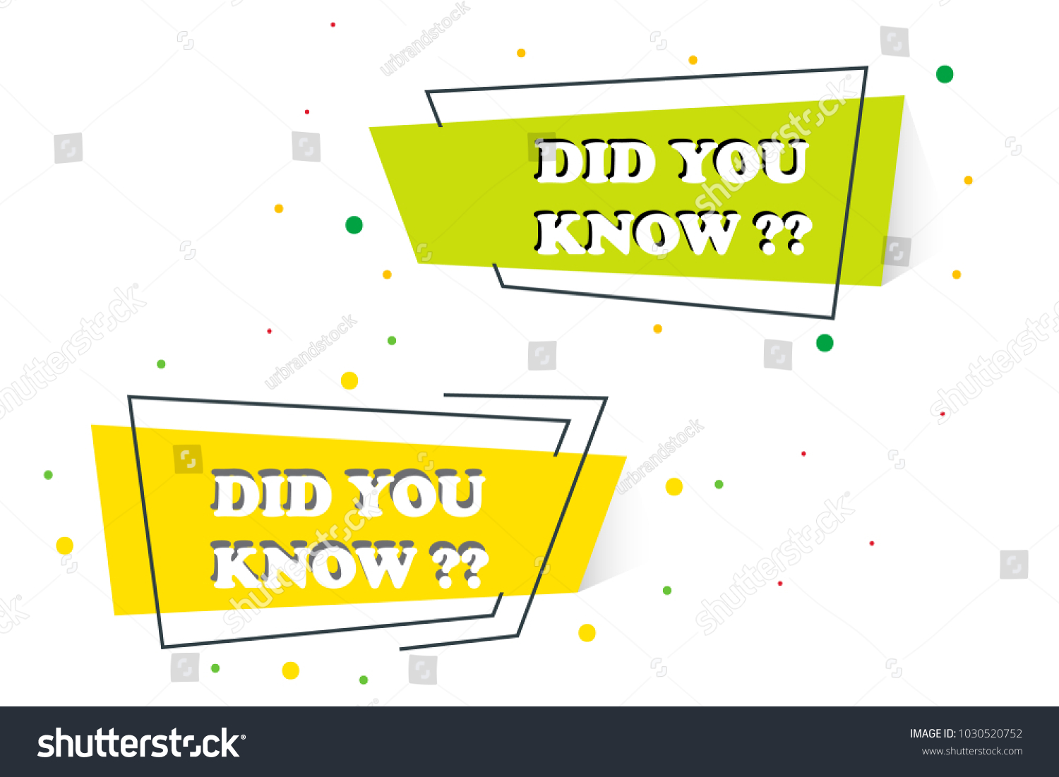Did You Know Shape Design Stock Vector (Royalty Free) 1030520752 ...