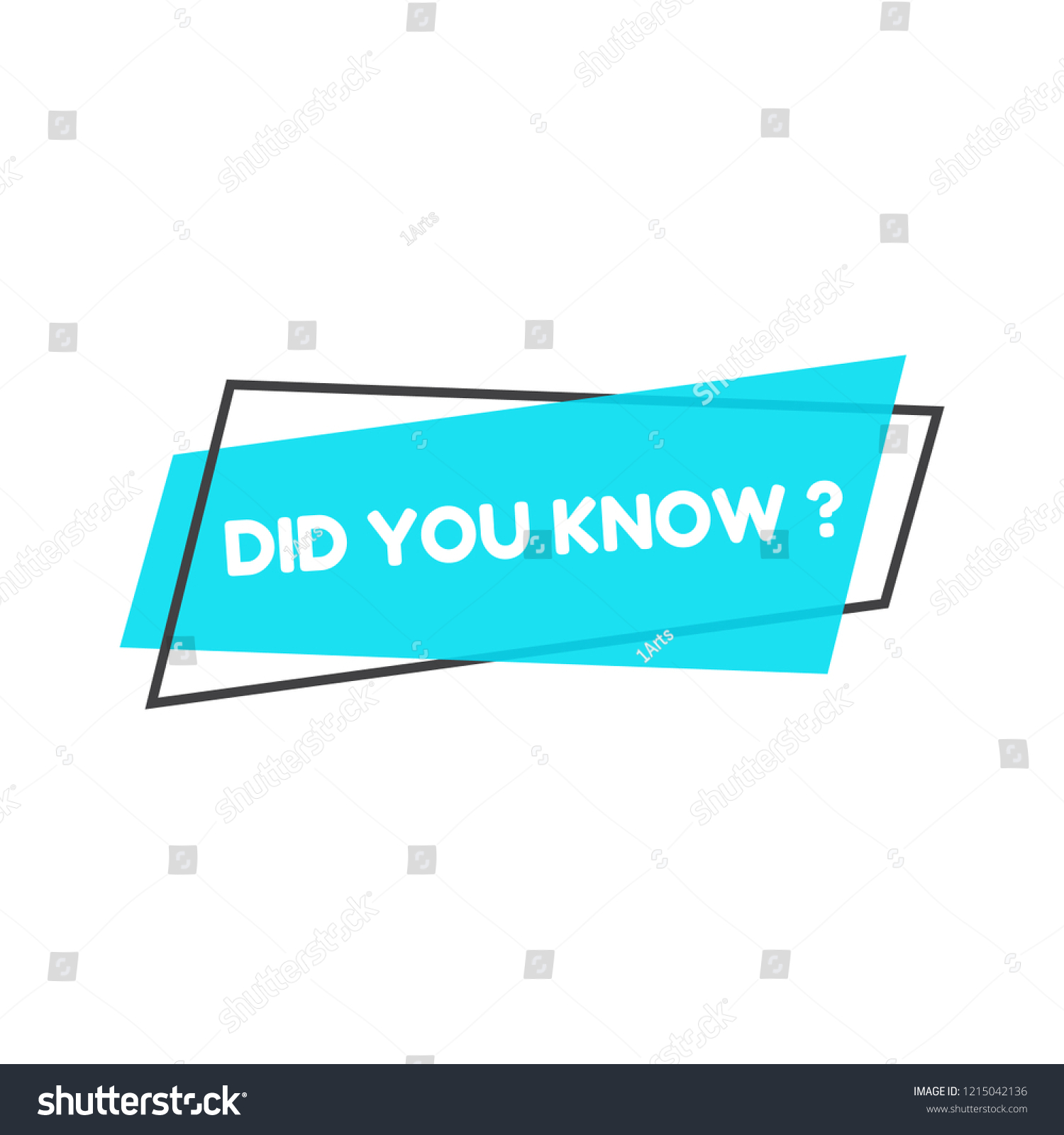 Did You Know Shape Icon Logo Stock Vector (Royalty Free) 1215042136 ...