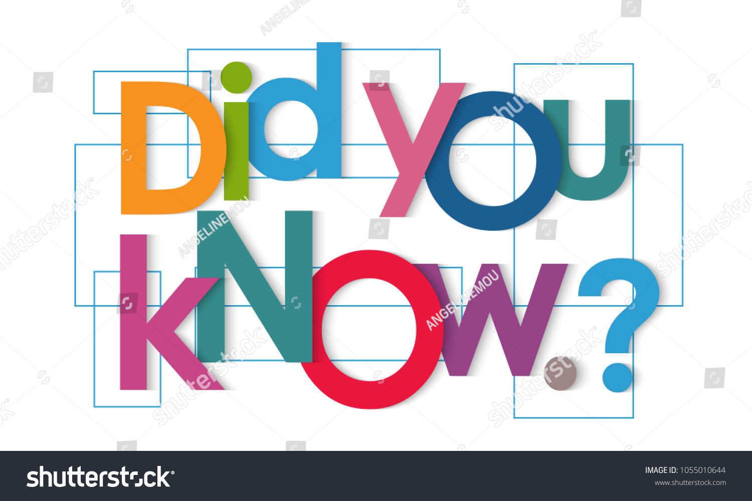 Did You Know Vector Letters Stock Vector (Royalty Free) 1055010644 ...