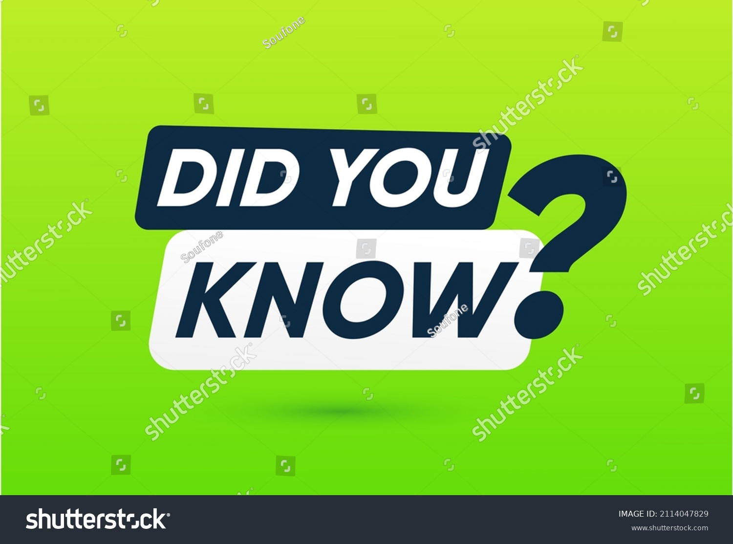 Did You Know Question Mark Speech Stock Vector (Royalty Free) 2114047829