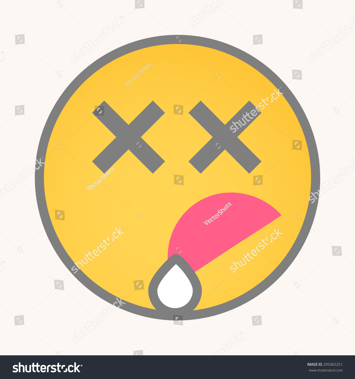 Die Cartoon Smiley Vector Face Stock Vector (Royalty Free) 295365251